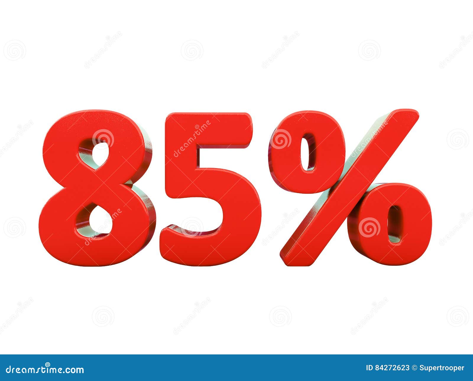 Sinal De 85 Por Cento Vermelho Isolado Ilustração Stock - Ilustração de ...