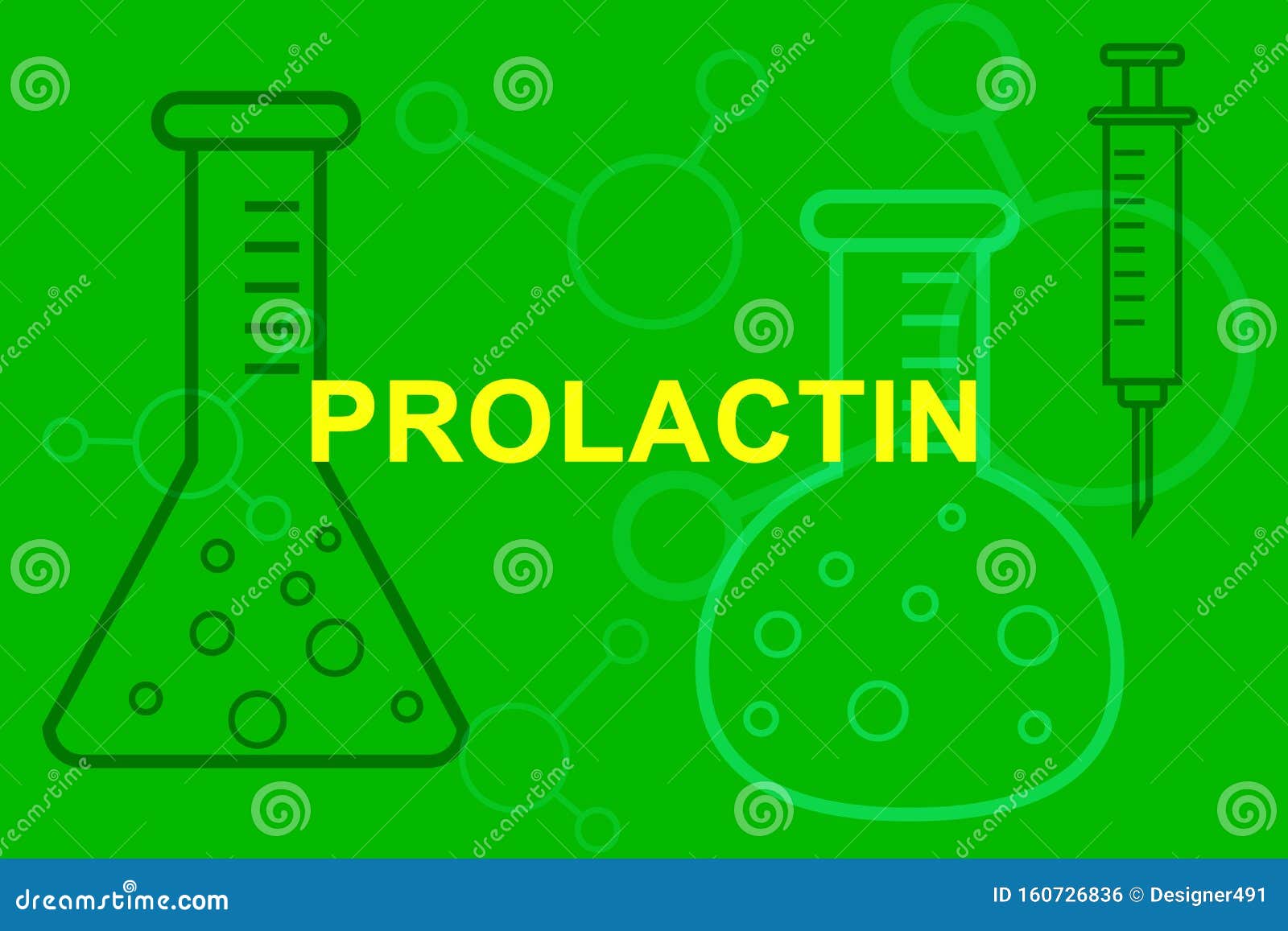 Sinal De PRL Prolactina Com Balizas Médicas Ilustração Stock ...
