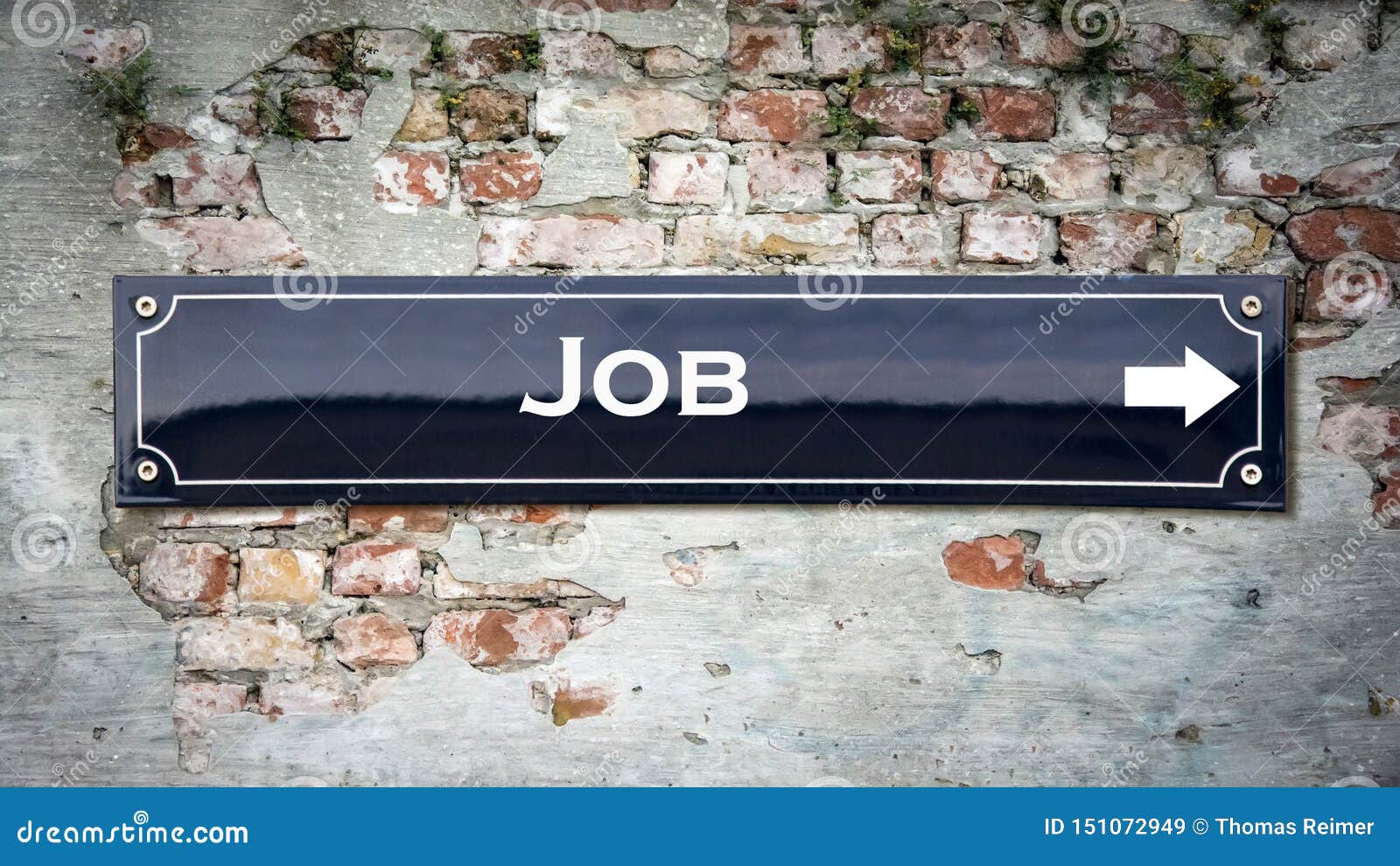 Sinal de rua ao trabalho imagem de stock. Imagem de social - 151072949