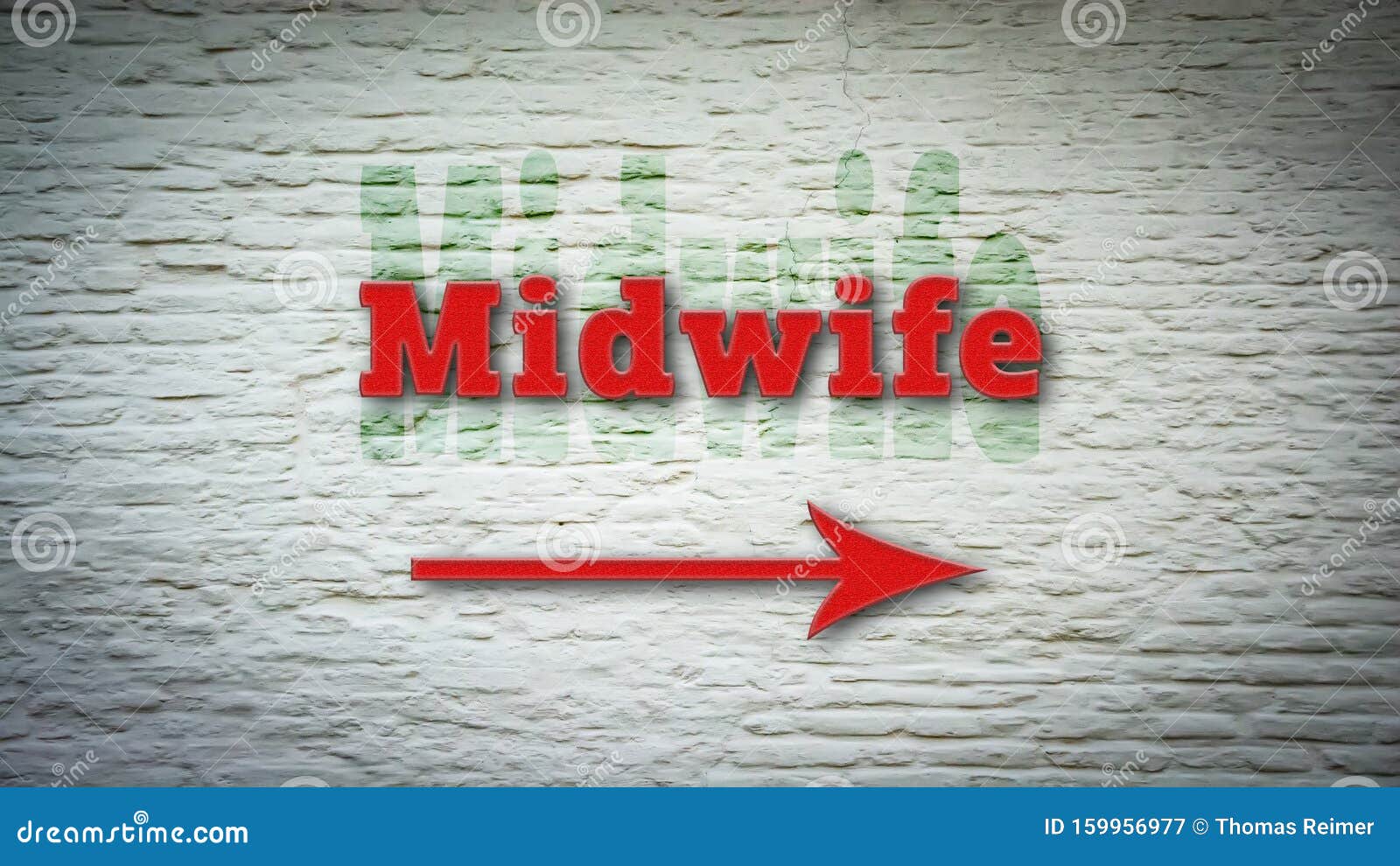 Sinal de rua para parteira imagem de stock. Imagem de parteira - 159956977