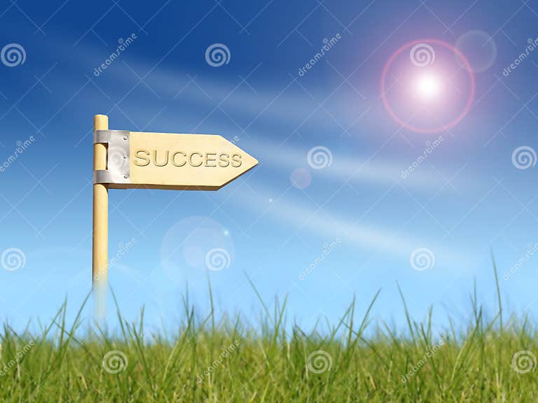 Sinal De Sentido Do Sucesso Sob O Sol Foto de Stock - Imagem de seleto ...