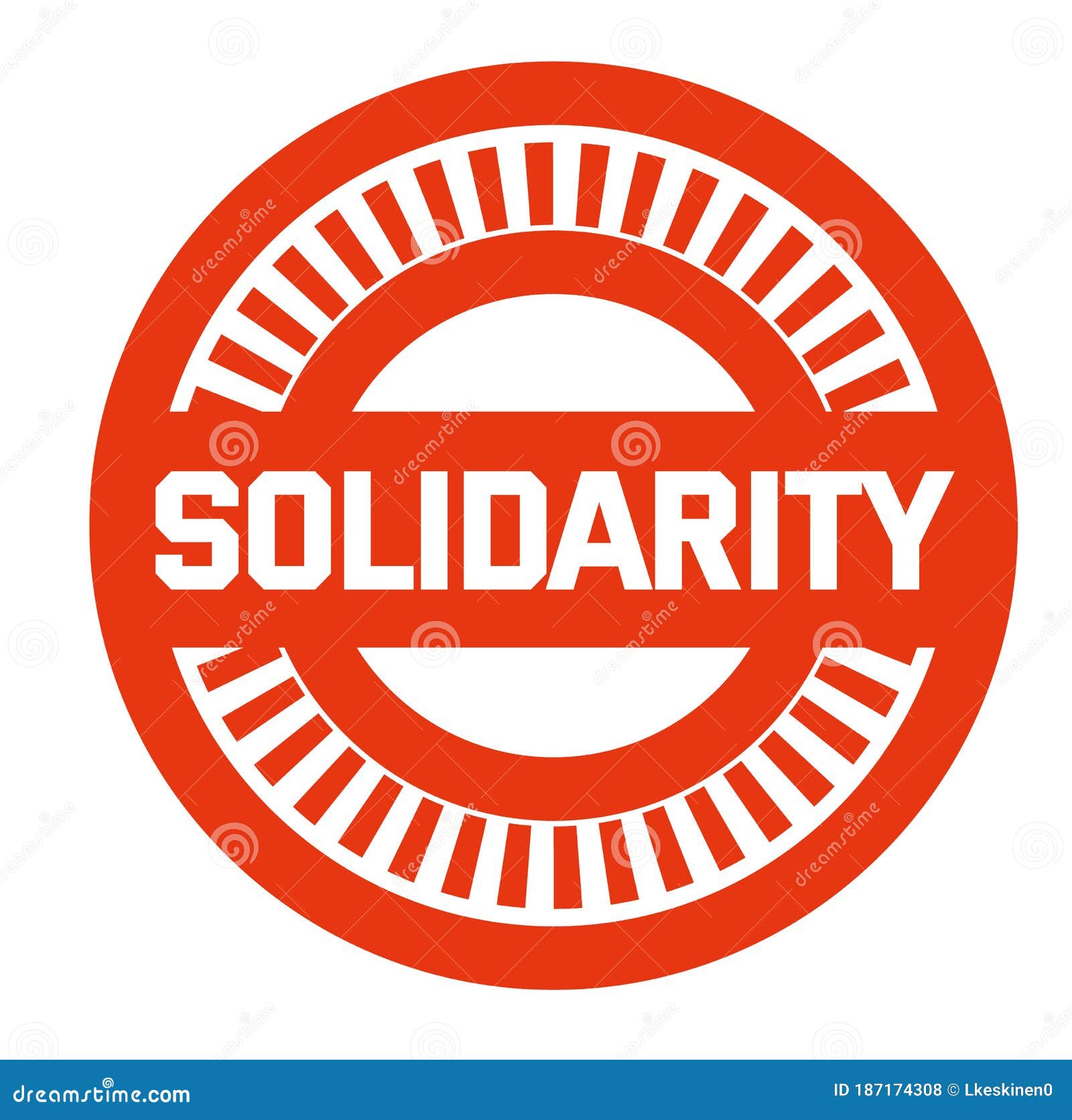 Sinal De Solidariedade Em Fundo Branco Ilustração Stock - Ilustração de ...