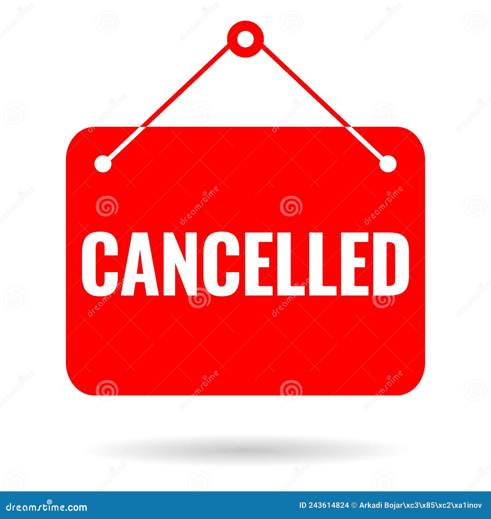 Sinal de vetor cancelado ilustração do vetor. Ilustração de falha ...