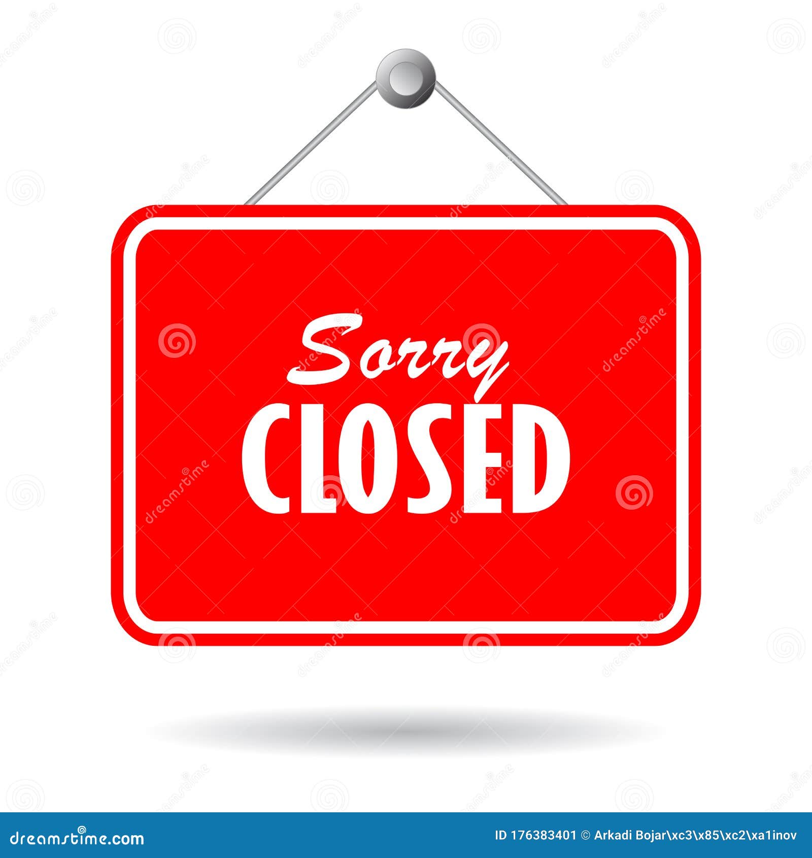 Sinal de vetor fechado ilustração do vetor. Ilustração de pedido ...