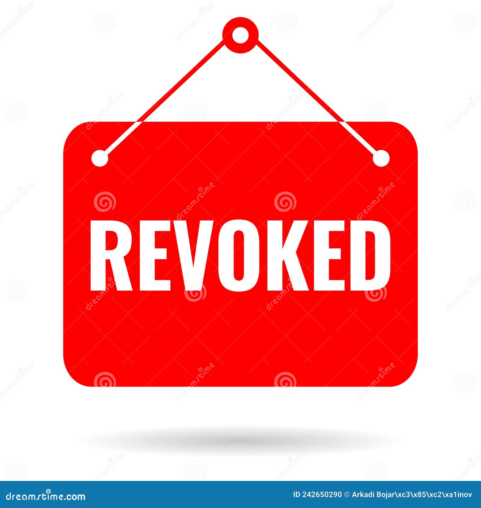 Sinal de vetor revogado ilustração do vetor. Ilustração de anular ...