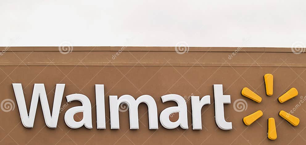 Sinal de Walmart fotografia editorial. Imagem de gerência - 16456612