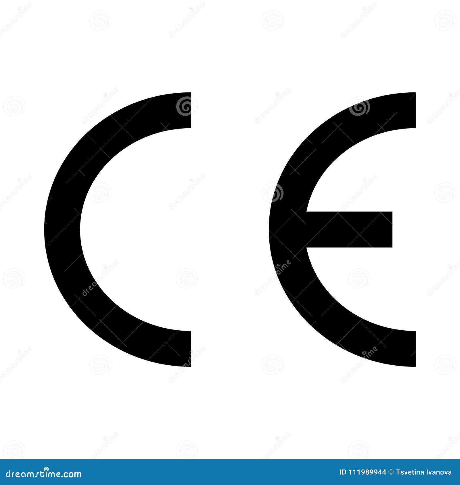 Sinal Do ícone Da Marcação De Ce, Símbolo Da Marca Do Ce Imagem de ...