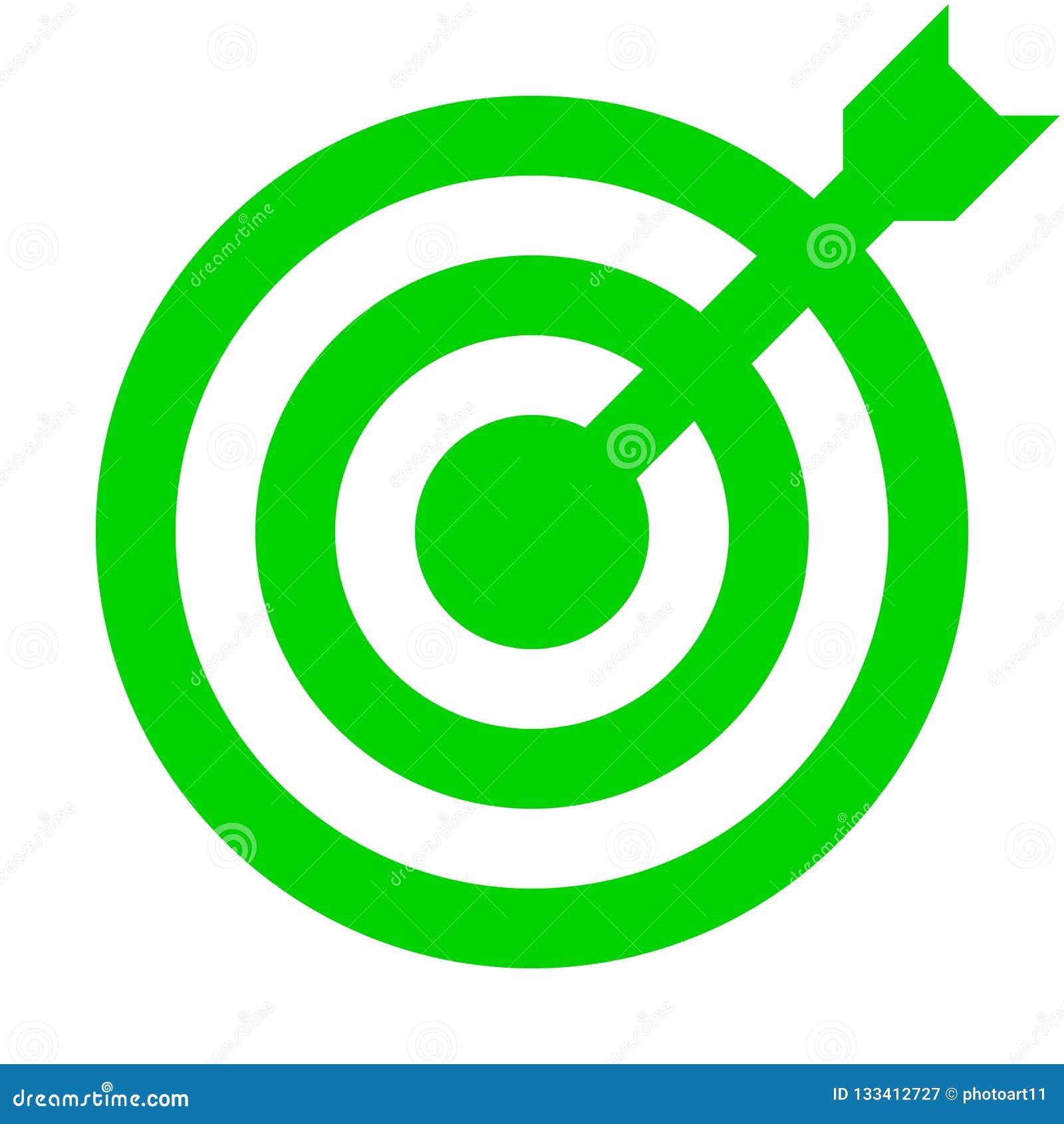 Sinal Do Alvo - Verde Transparente Com O Dardo, Isolado - Vetor ...