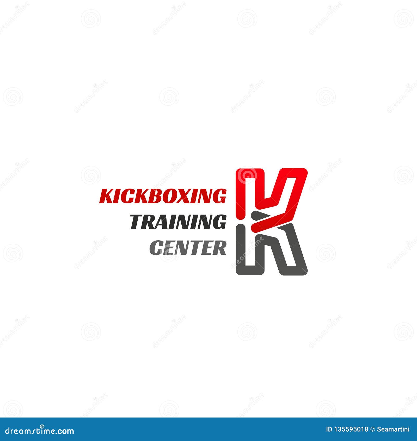 Sinal Do Centro De Aprendizado De Kickboxing Ilustração do Vetor ...