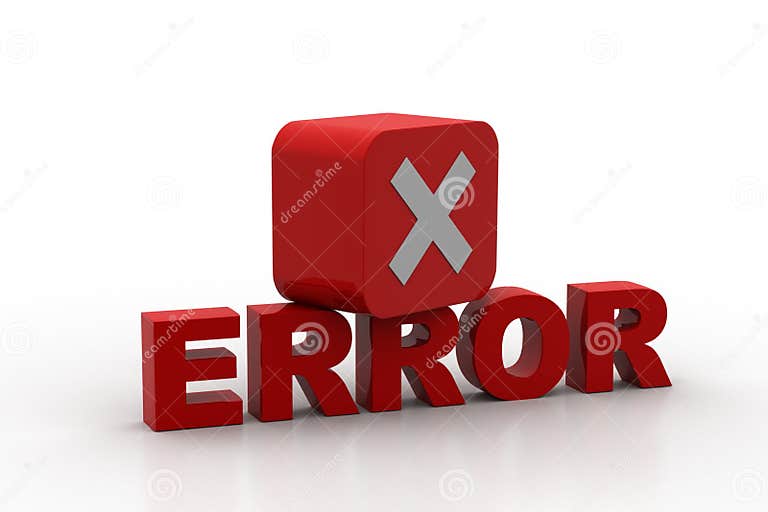 Sinal do erro ilustração stock. Ilustração de sinal, problema - 76018899