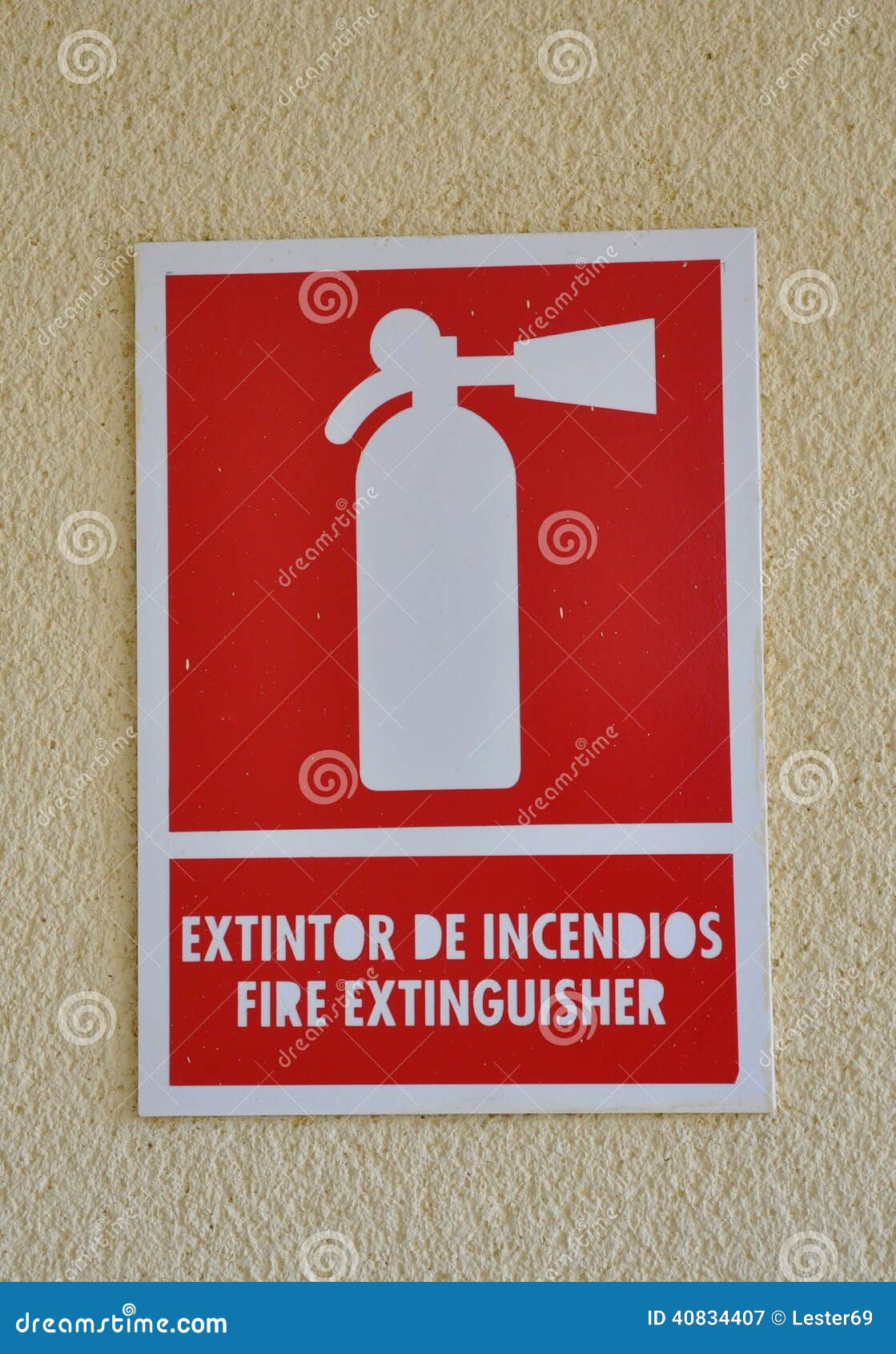 Sinal do extintor imagem de stock. Imagem de perigo, hidrante - 40834407