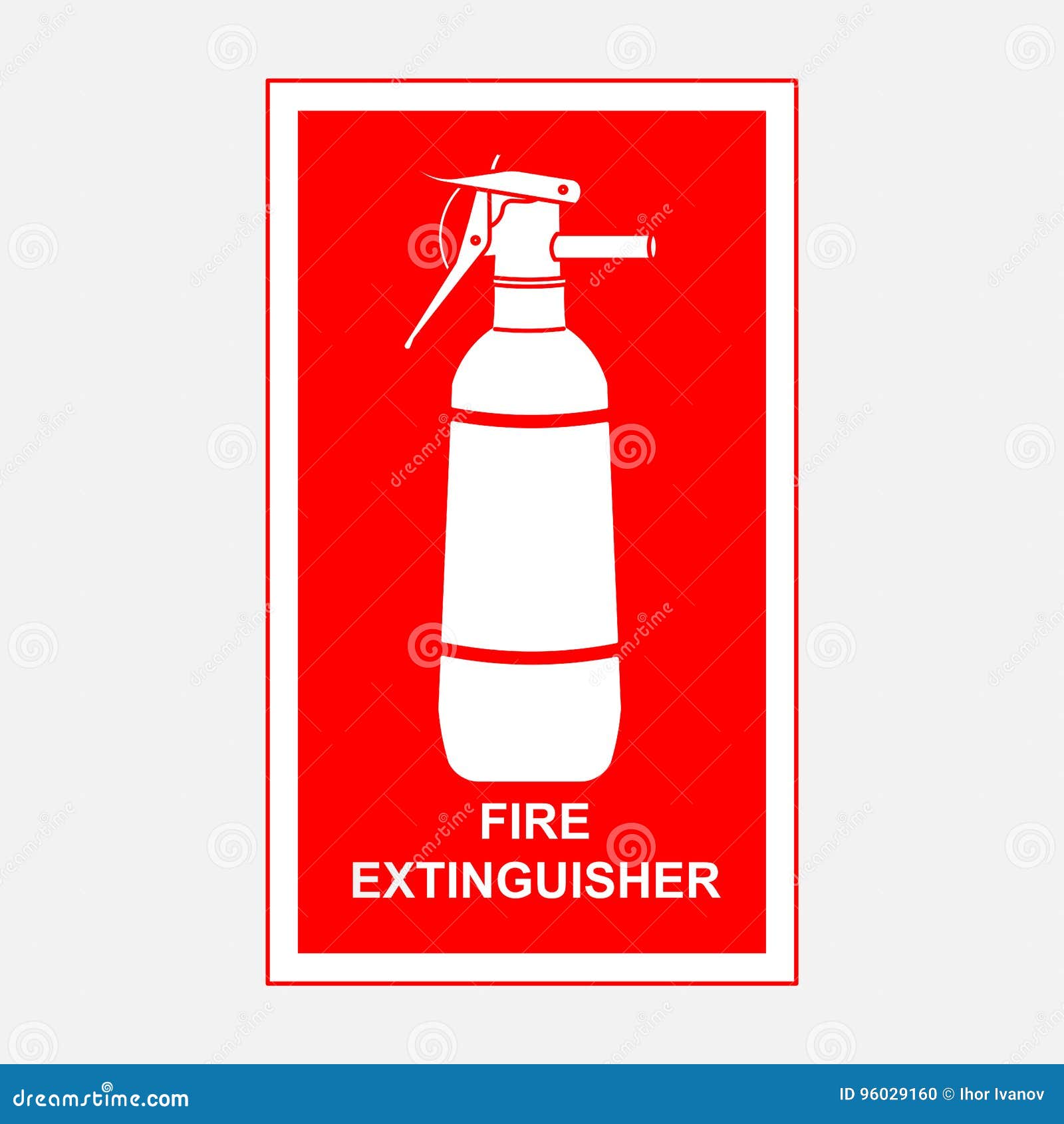 Sinal Do Extintor, Segurança Ilustração Stock - Ilustração de alerta ...