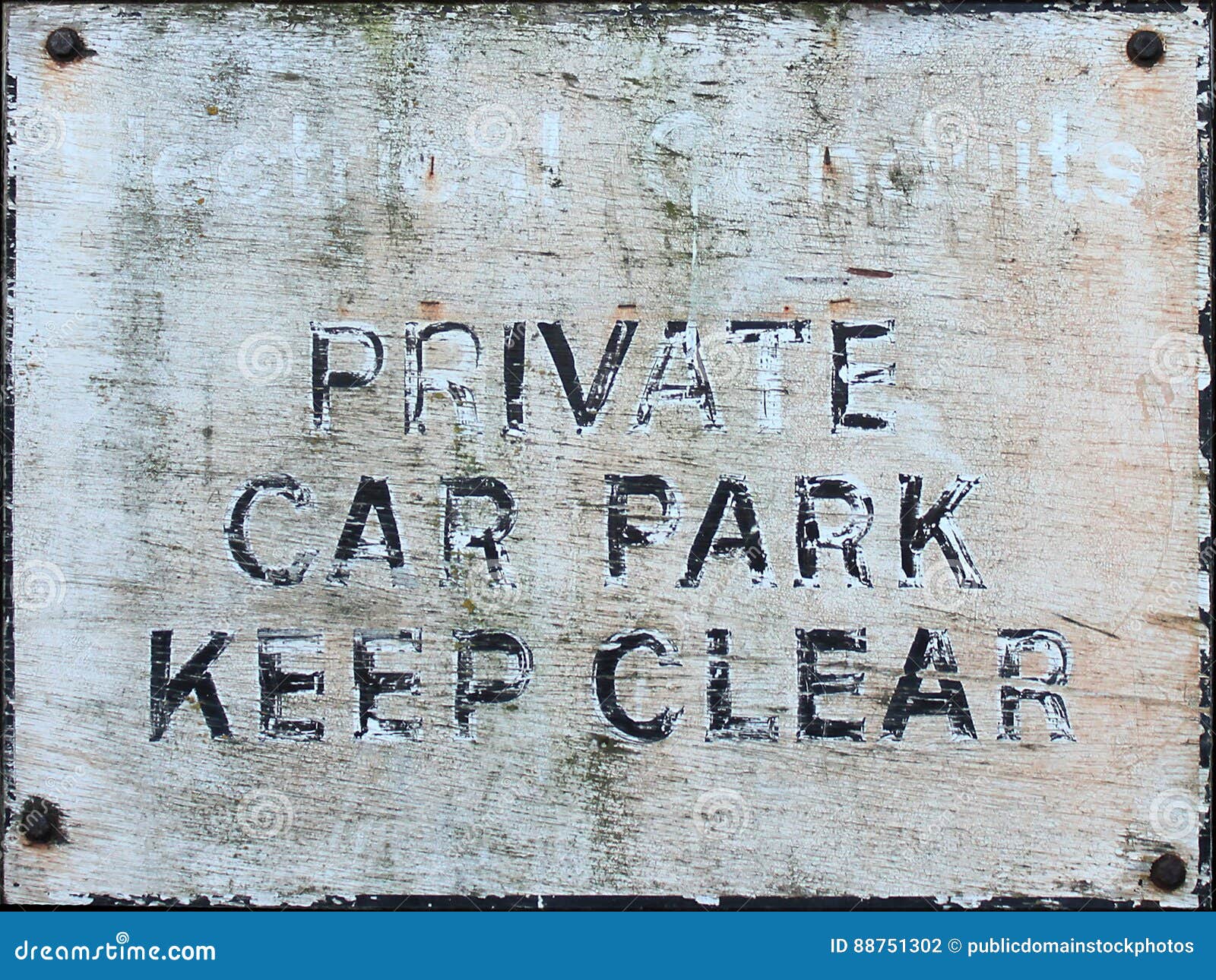 Sinal Do Parque De Carro Privado Imagem. Imagem: 88751302