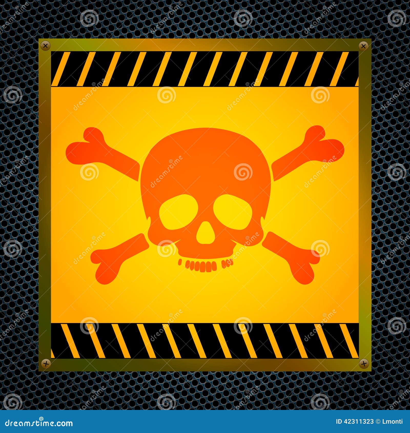 Sinal do perigo mortal ilustração do vetor. Ilustração de humano - 42311323