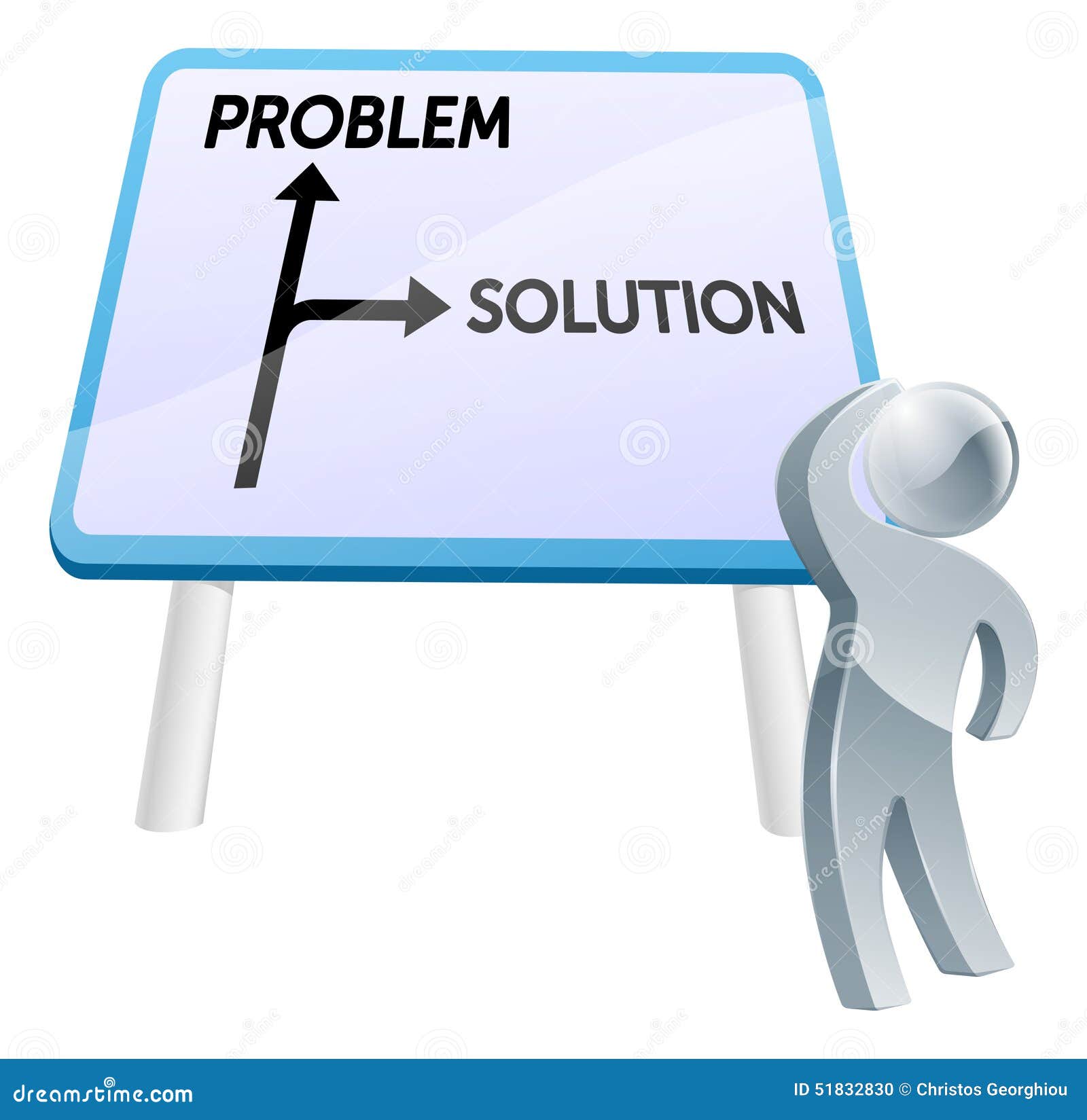 Sinal Do Problema Ou Da Solução Ilustração do Vetor - Ilustração de ...