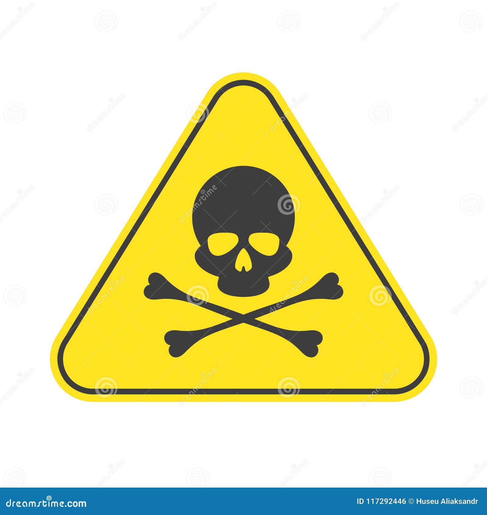 Sinal do vetor do perigo ilustração do vetor. Ilustração de mortal ...