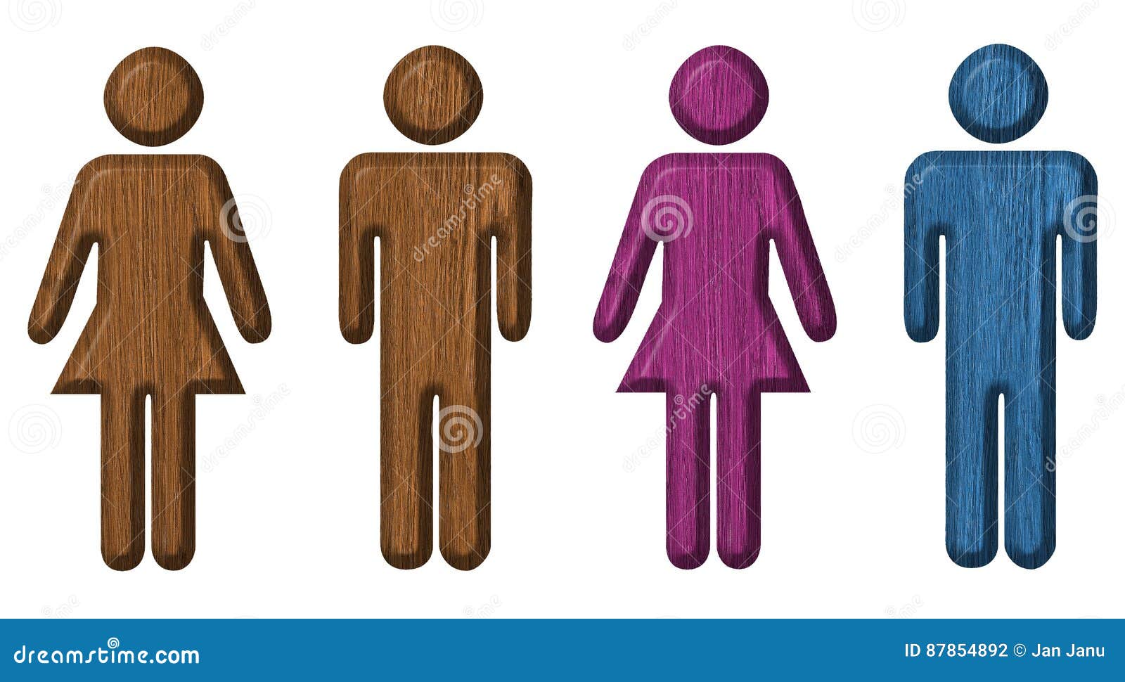 Sinal Do WC Dos Toaletes Sinal Do Homem E Da Mulher Ilustração Stock ...