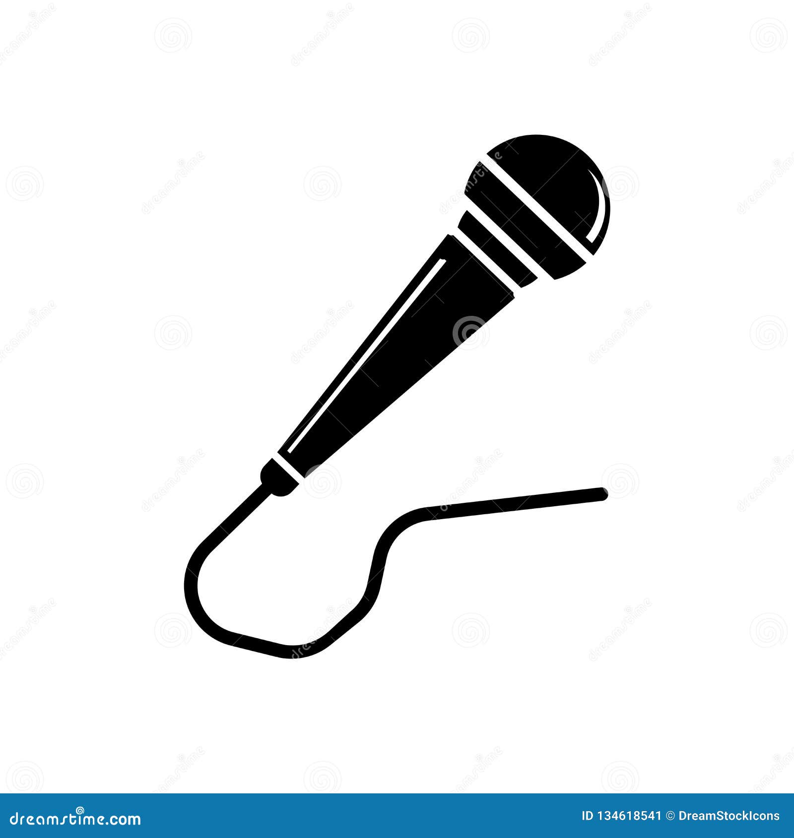 Sinal E Símbolo Do Vetor Do ícone Do Microfone Isolados No Backgro ...