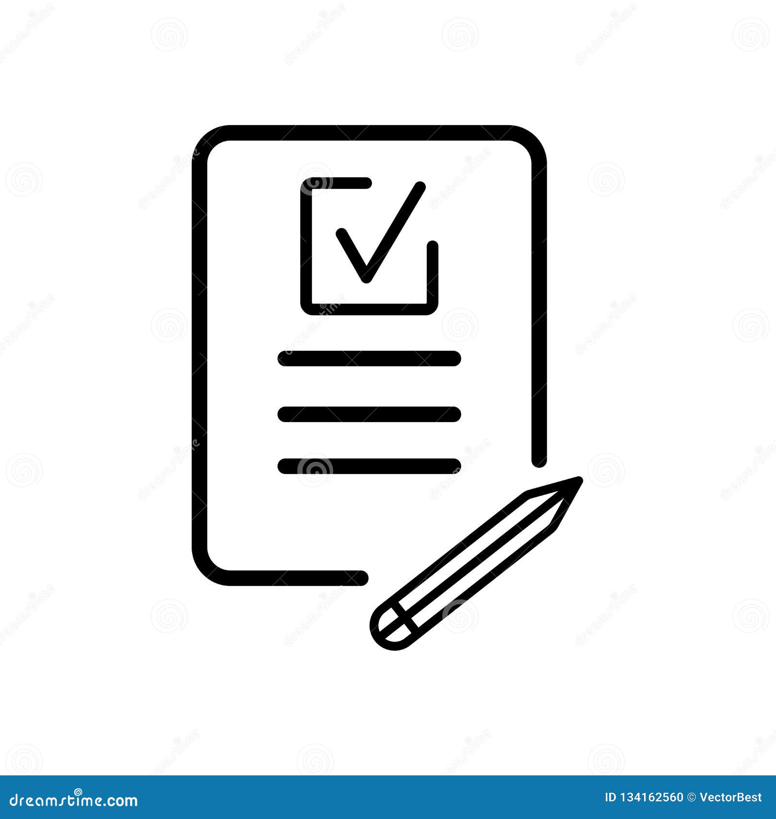 Sinal E Símbolo Do Vetor Do ícone Do Teste Isolados No Fundo Branco ...