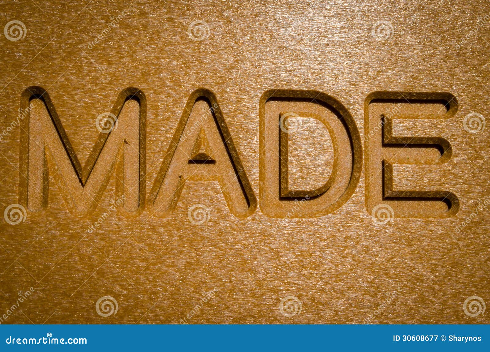 Sinal feito imagem de stock. Imagem de feito, amarelo - 30608677