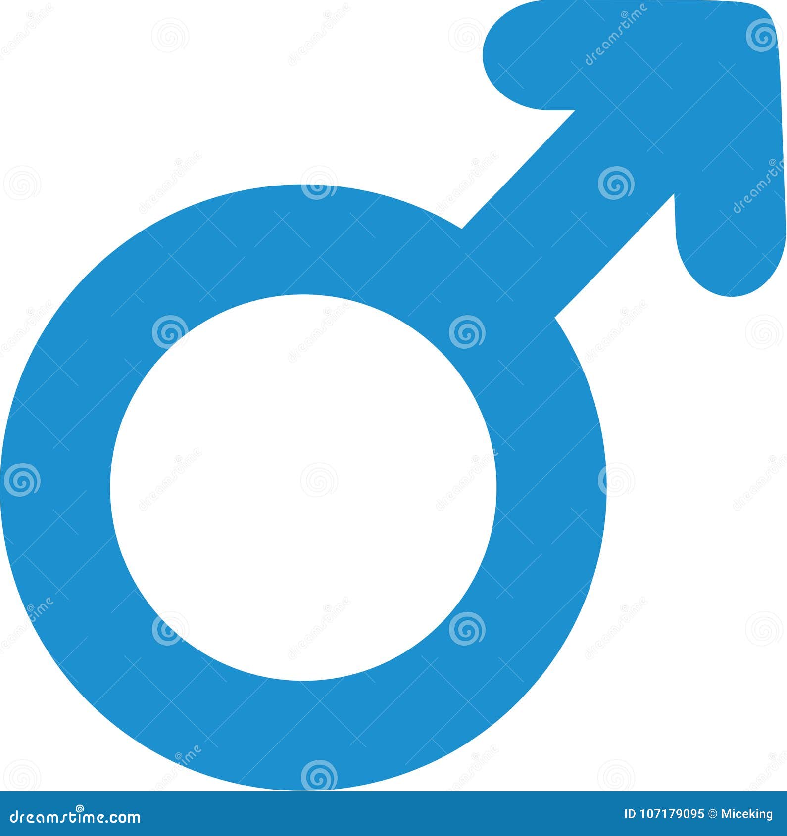 Sinal masculino azul ilustração do vetor. Ilustração de vetor - 107179095