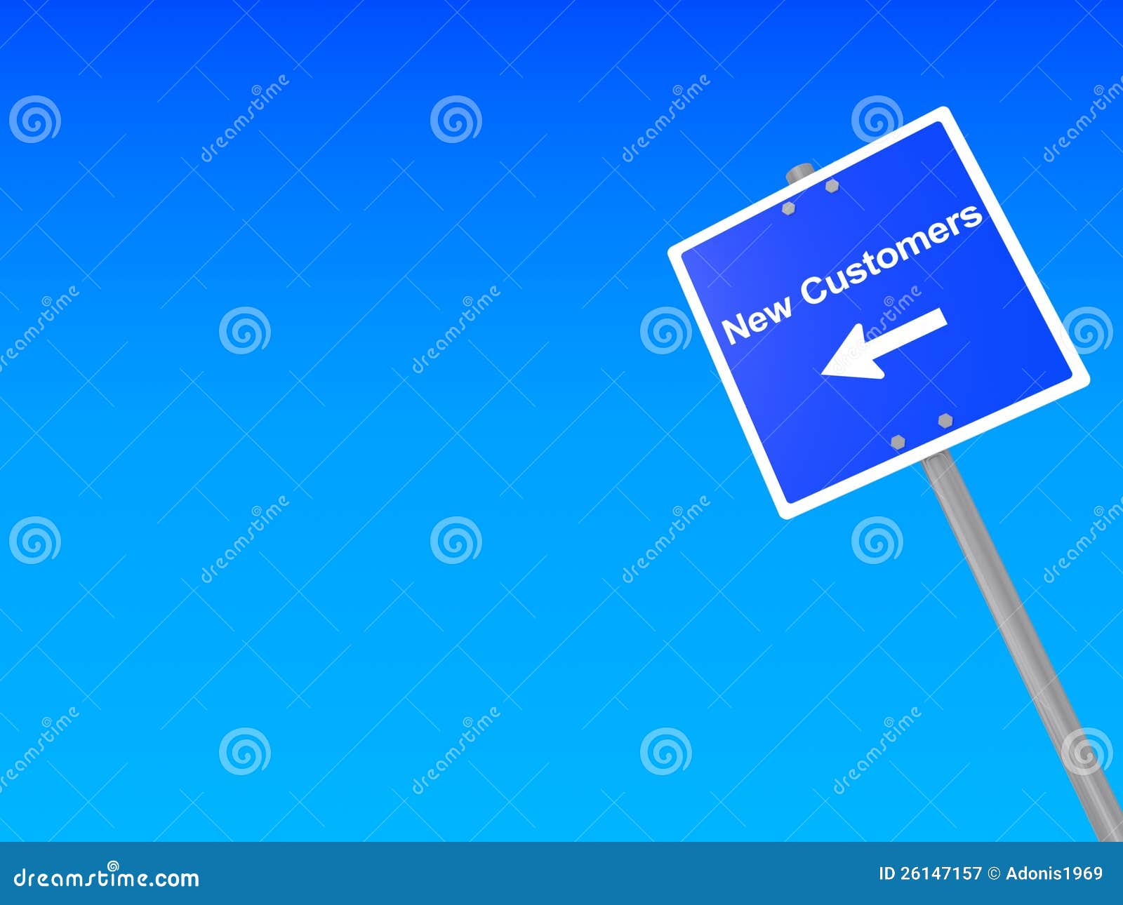 Sinal novo dos clientes imagem de stock. Imagem de conceptual - 26147157