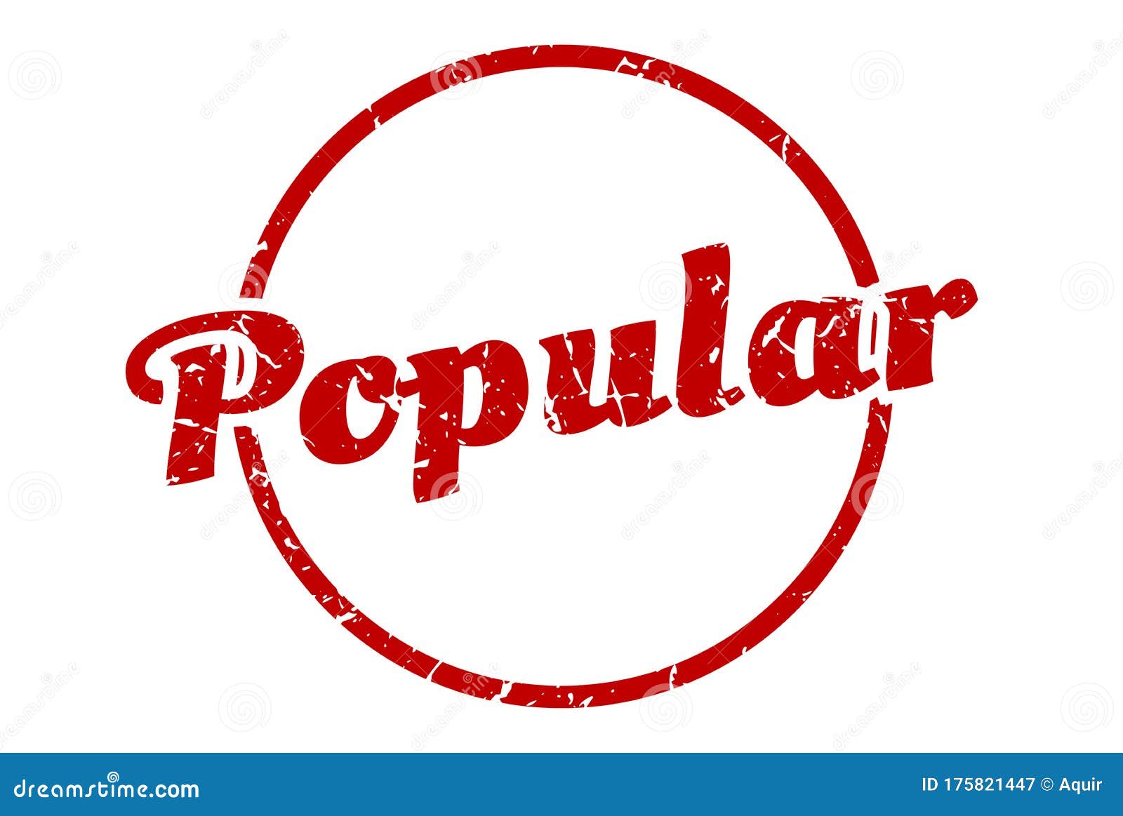 Sinal Popular. Carimbo Popular De Vinheta Redonda. Ilustração do Vetor ...