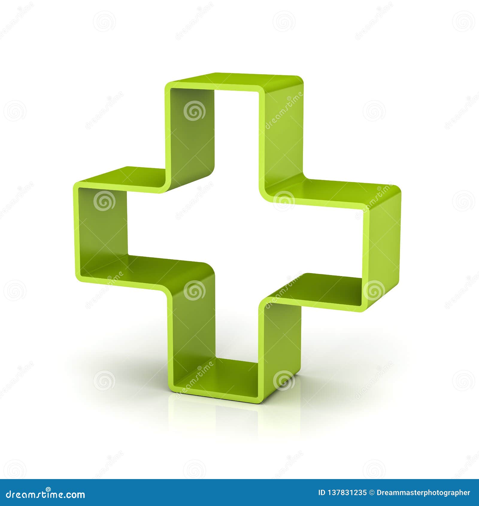 Sinal Positivo Verde Isolado No Fundo Branco Com Sombra Ilustração ...