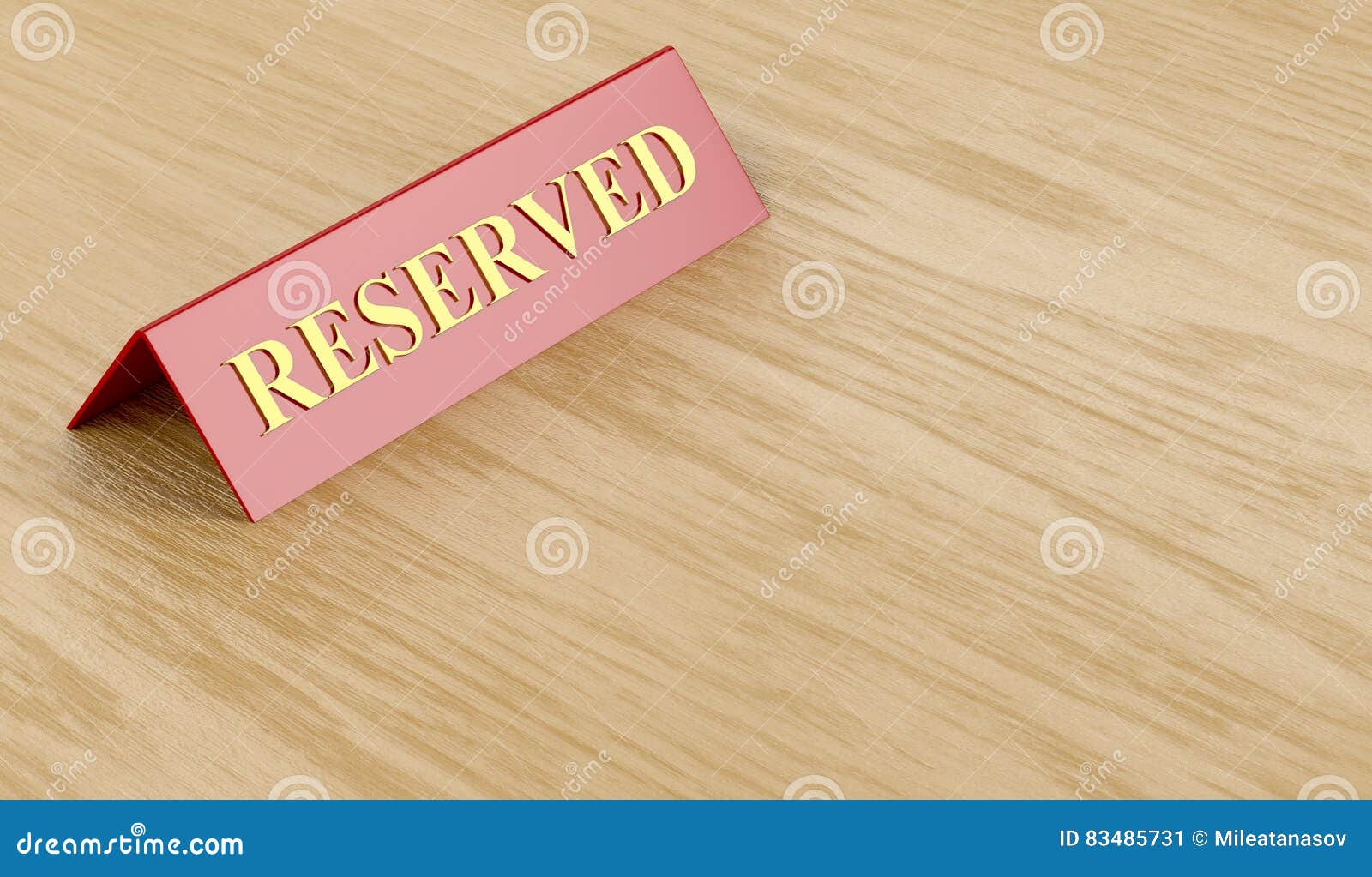 Sinal Reserved na tabela ilustração stock. Ilustração de reservado ...