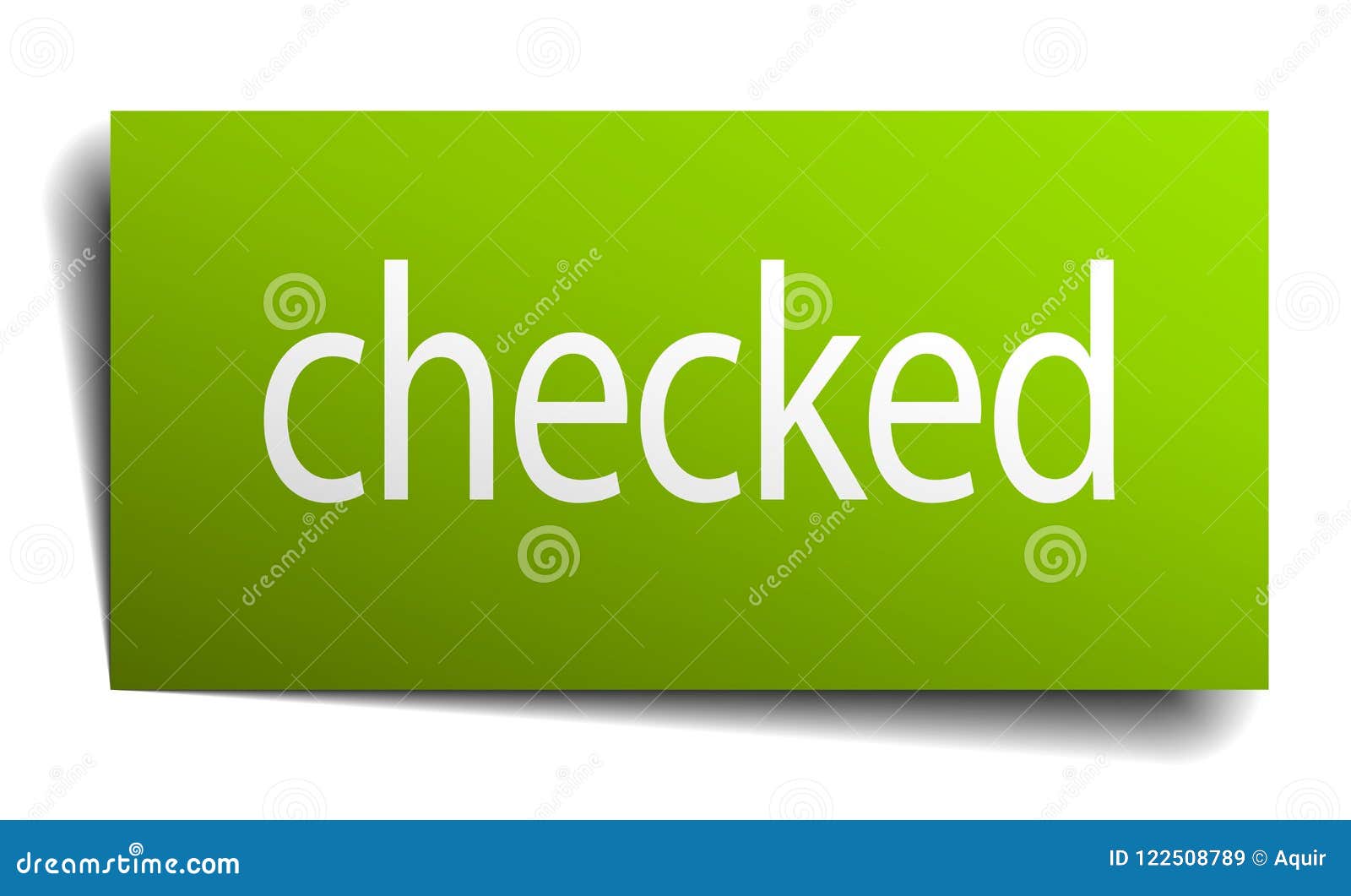 Sinal verificado ilustração do vetor. Ilustração de liso - 122508789
