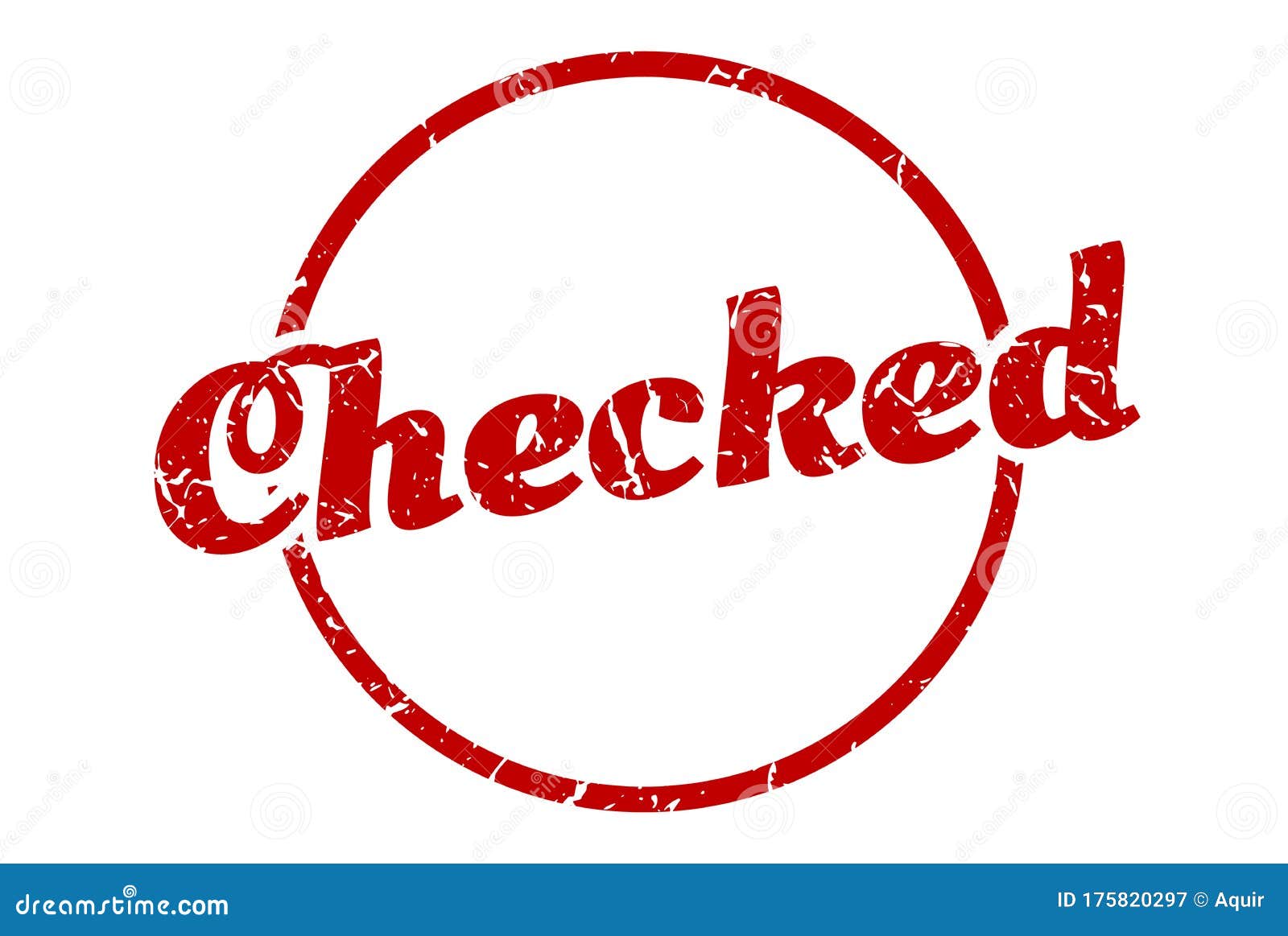 Sinal Verificado. Carimbo De Vinheta Redonda Verificado. Ilustração do ...