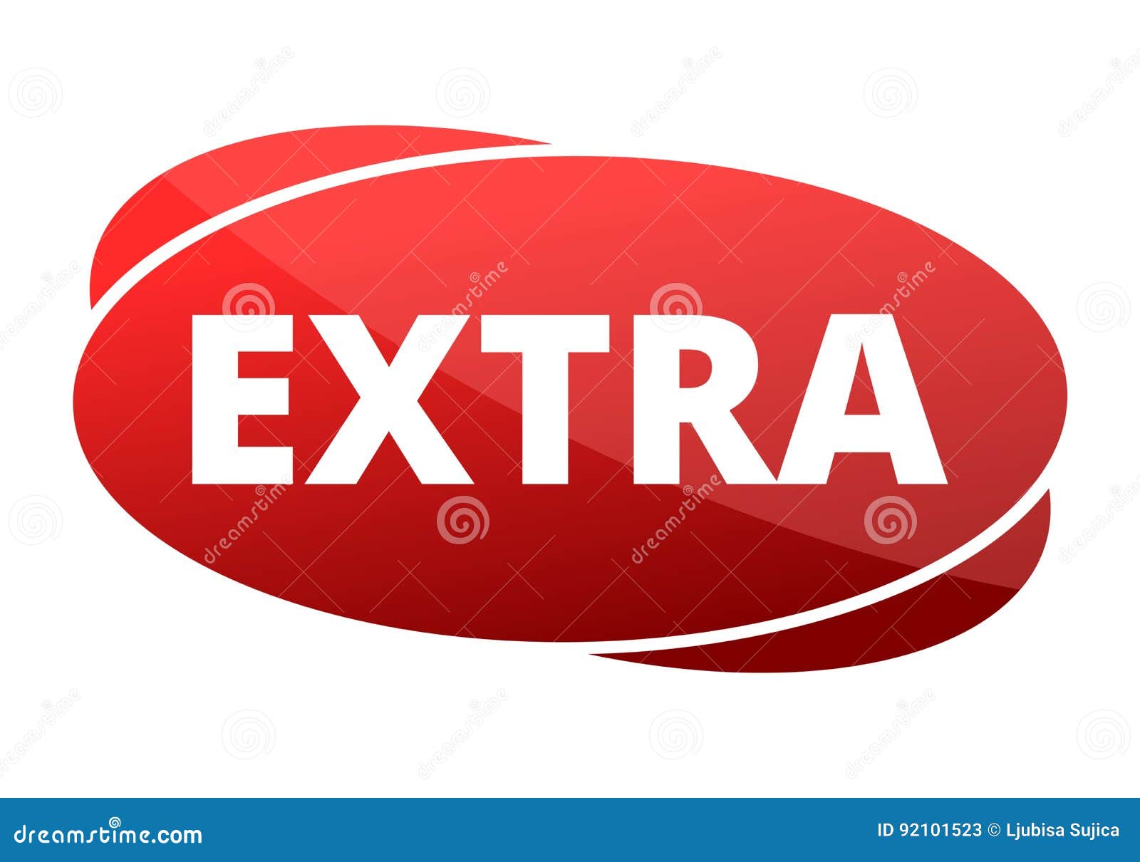 Sinal vermelho extra ilustração do vetor. Ilustração de competitivo ...