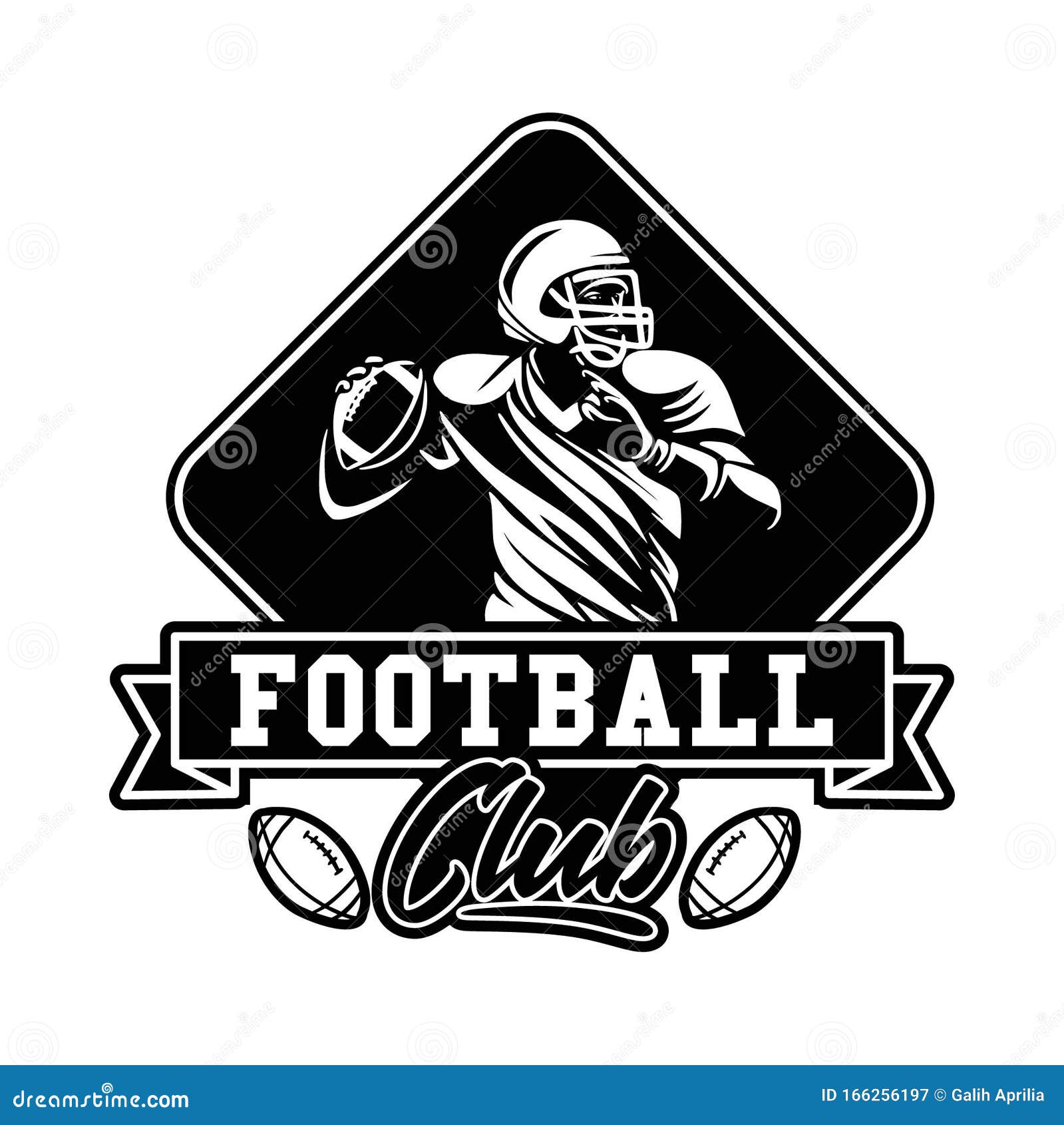 Sinal Vetor Do Emblema Do Clube De Futebol Americano Ilustração do ... Sinal Vetor Do Emblema Do Clube De Futebol Americano Ilustração do ...
