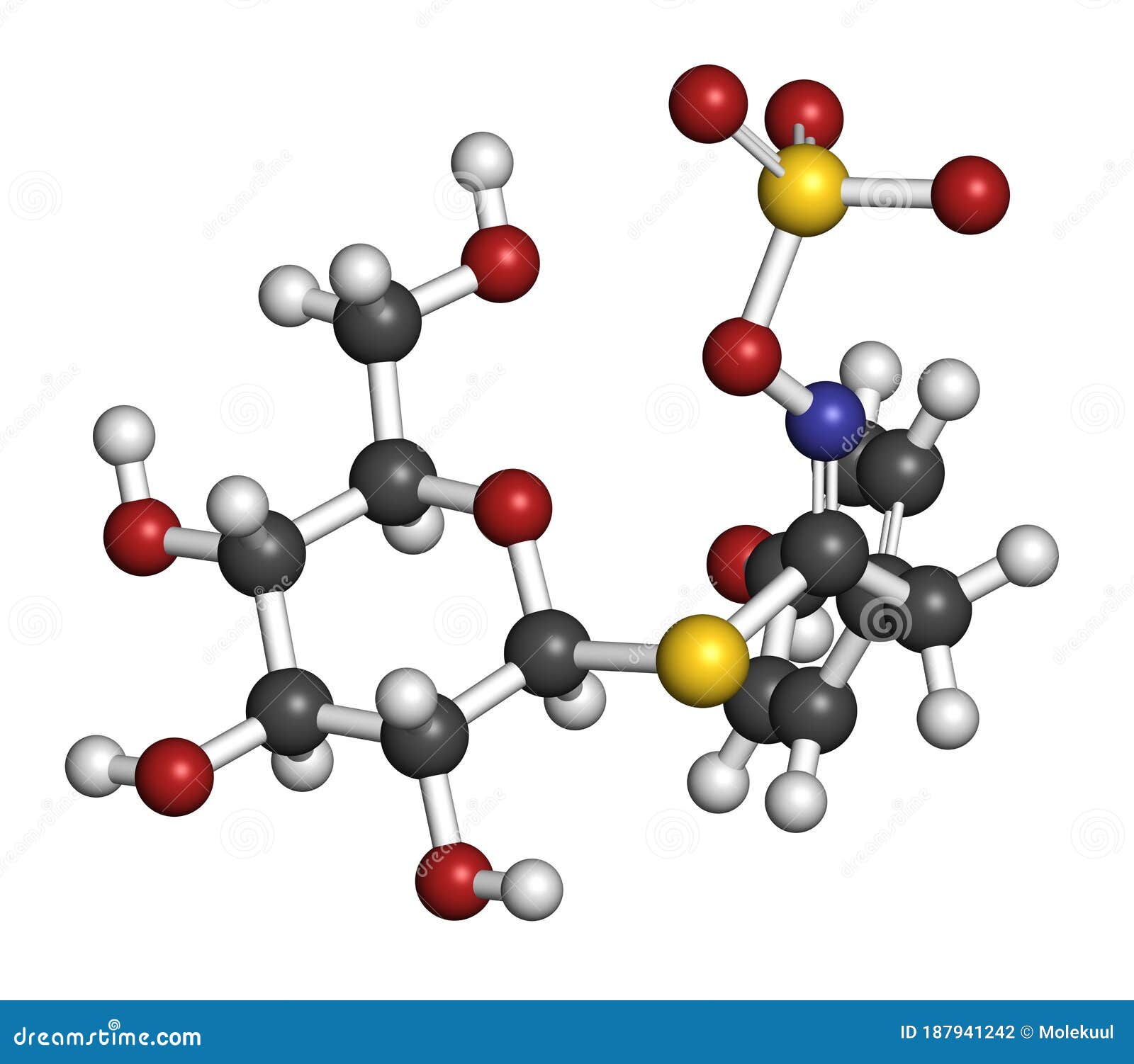 Sinalbin Glucosinolate Molecule. Skeletal Formula. Chemical Structure ...