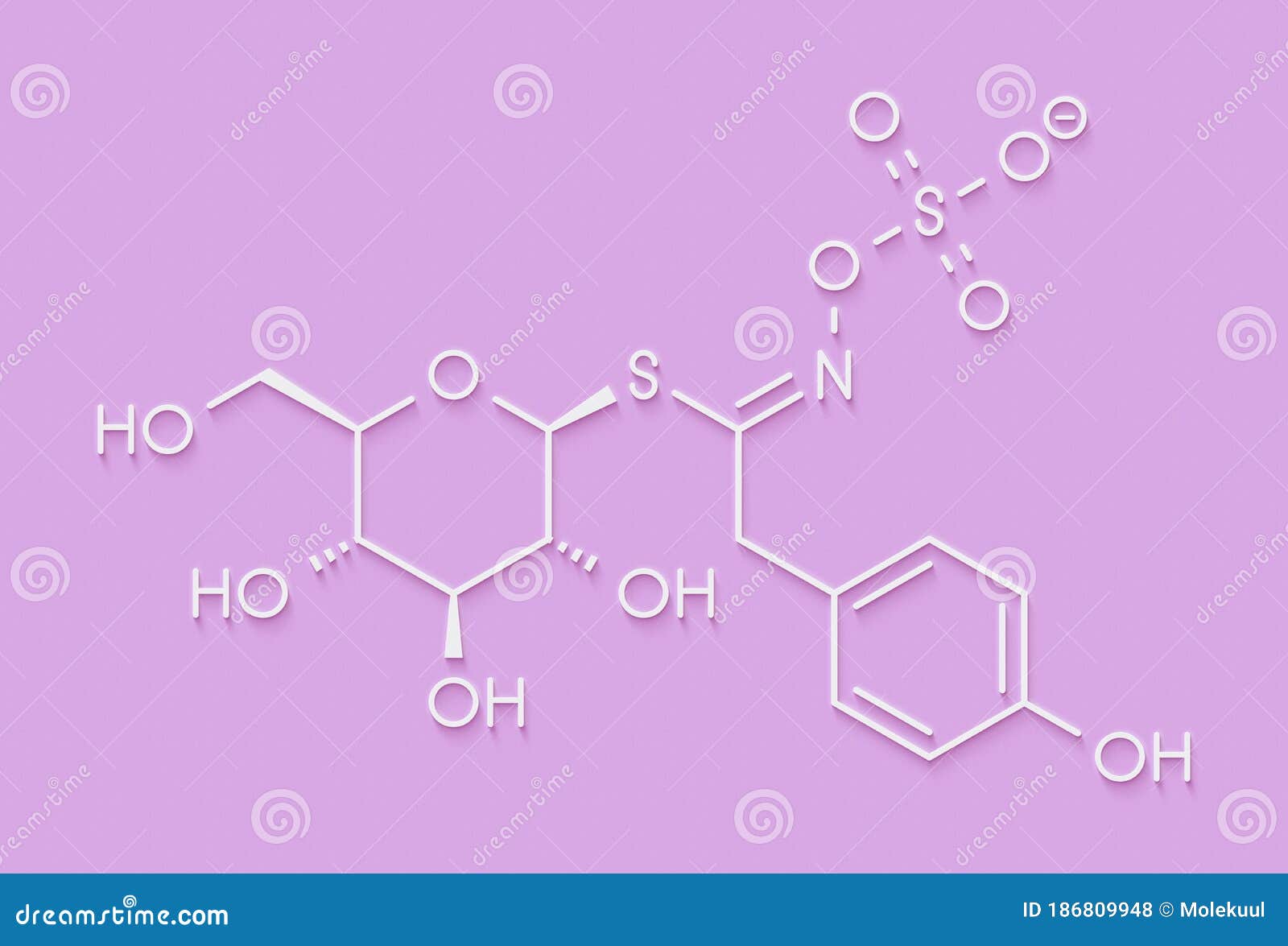 Sinalbin Glucosinolate Molecule. Present in Seeds of White Mustard ...