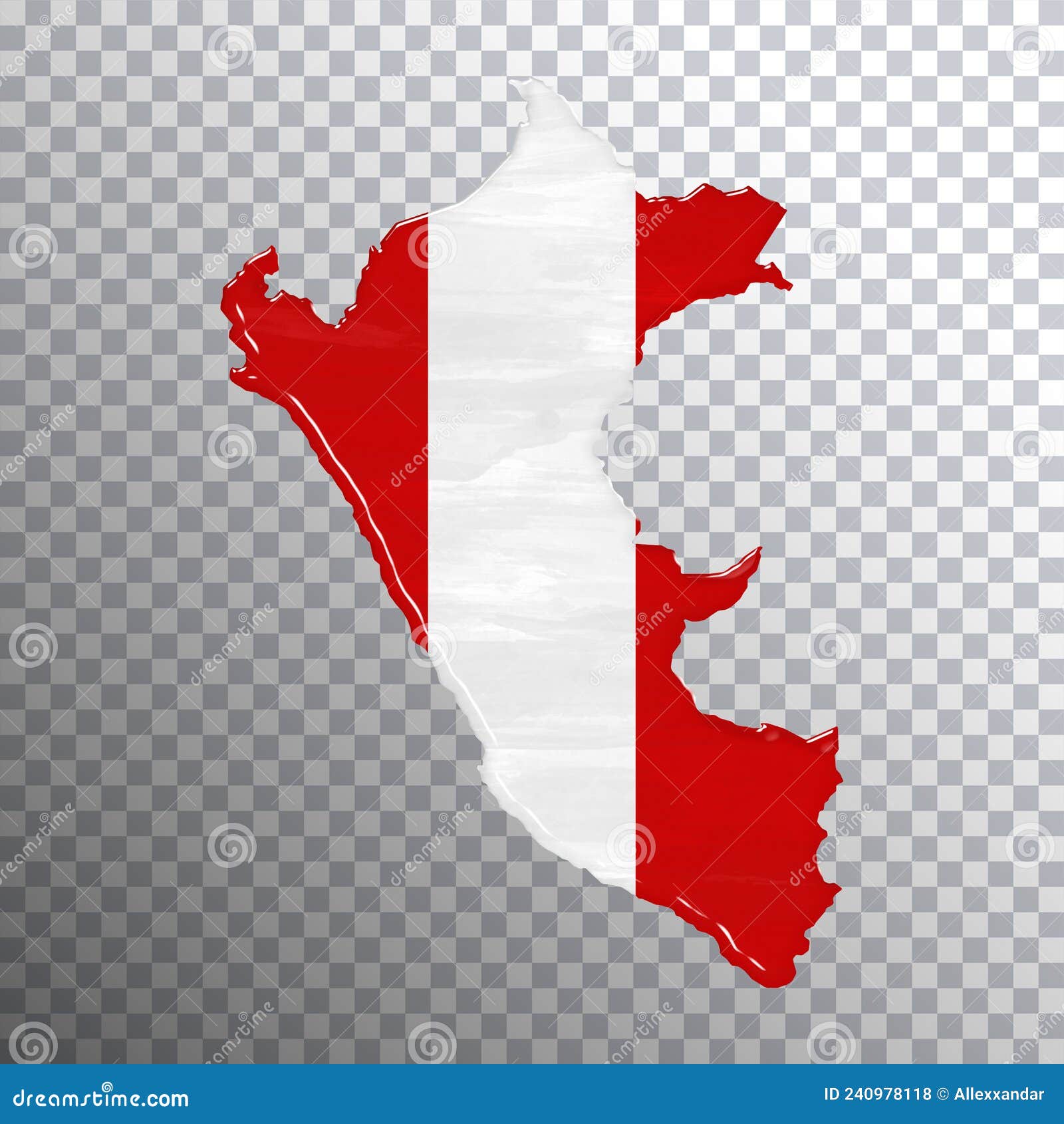Sinalizador Peru E Mapa De Fundo Transparente Ilustração Stock ...