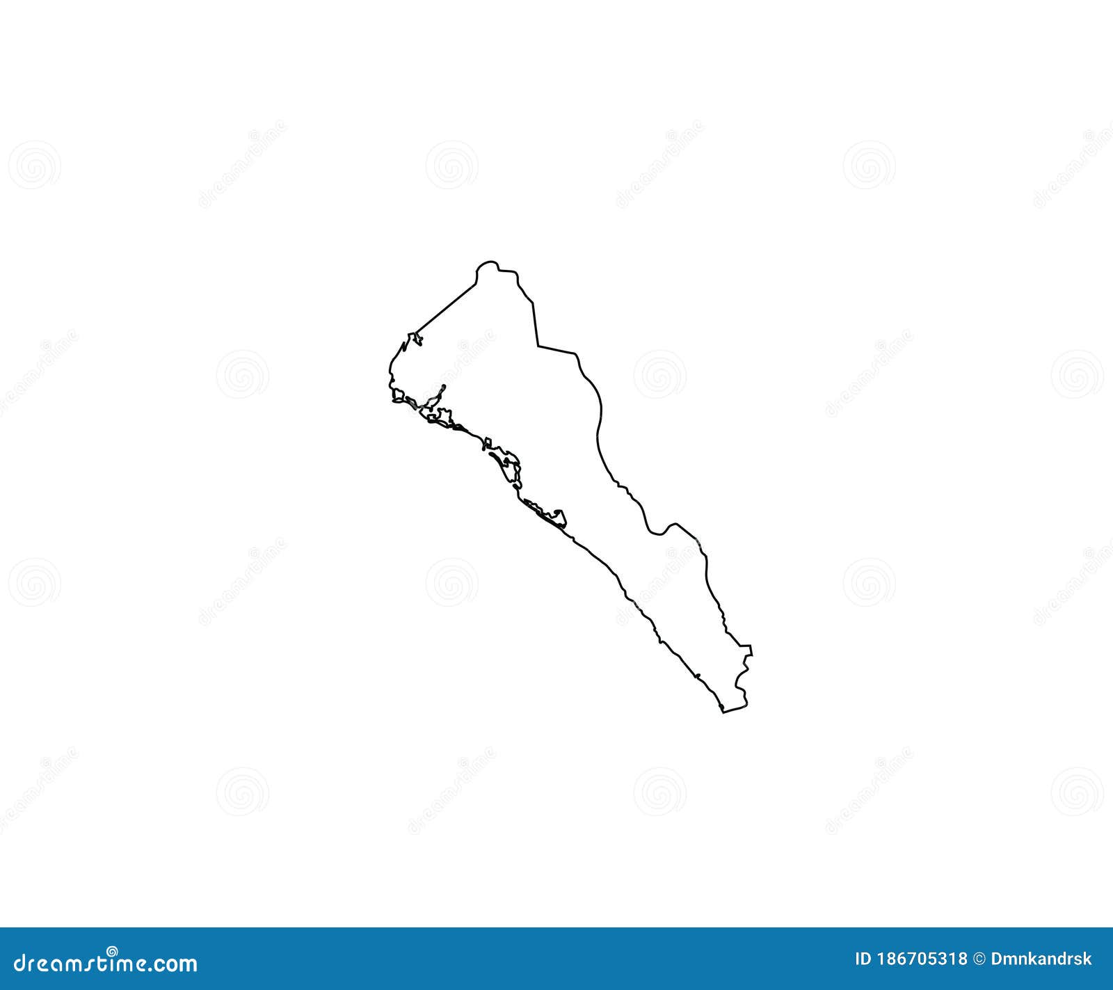 Sinaloa Map Mexico State Outline Stock Vector - Illustration of ...