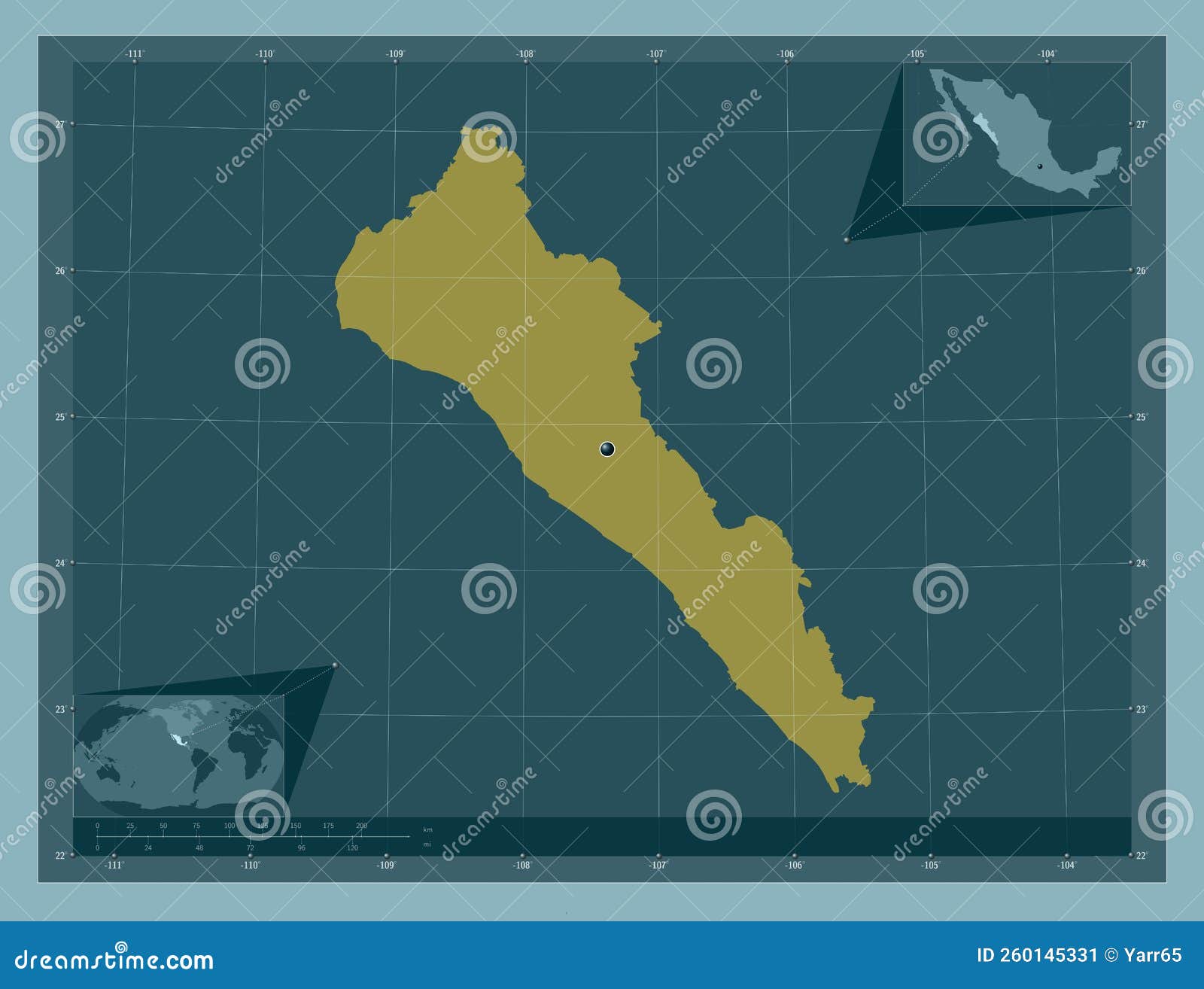 Sinaloa, Mexico. Solid. Capital Stock Illustration - Illustration of ...