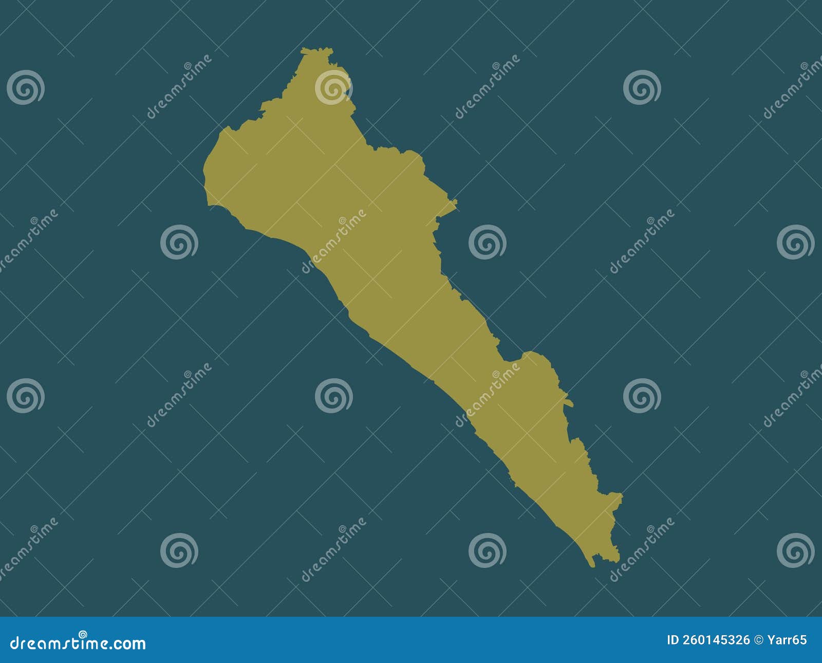 Sinaloa, Mexico. Solid. No Legend Stock Illustration - Illustration of ...