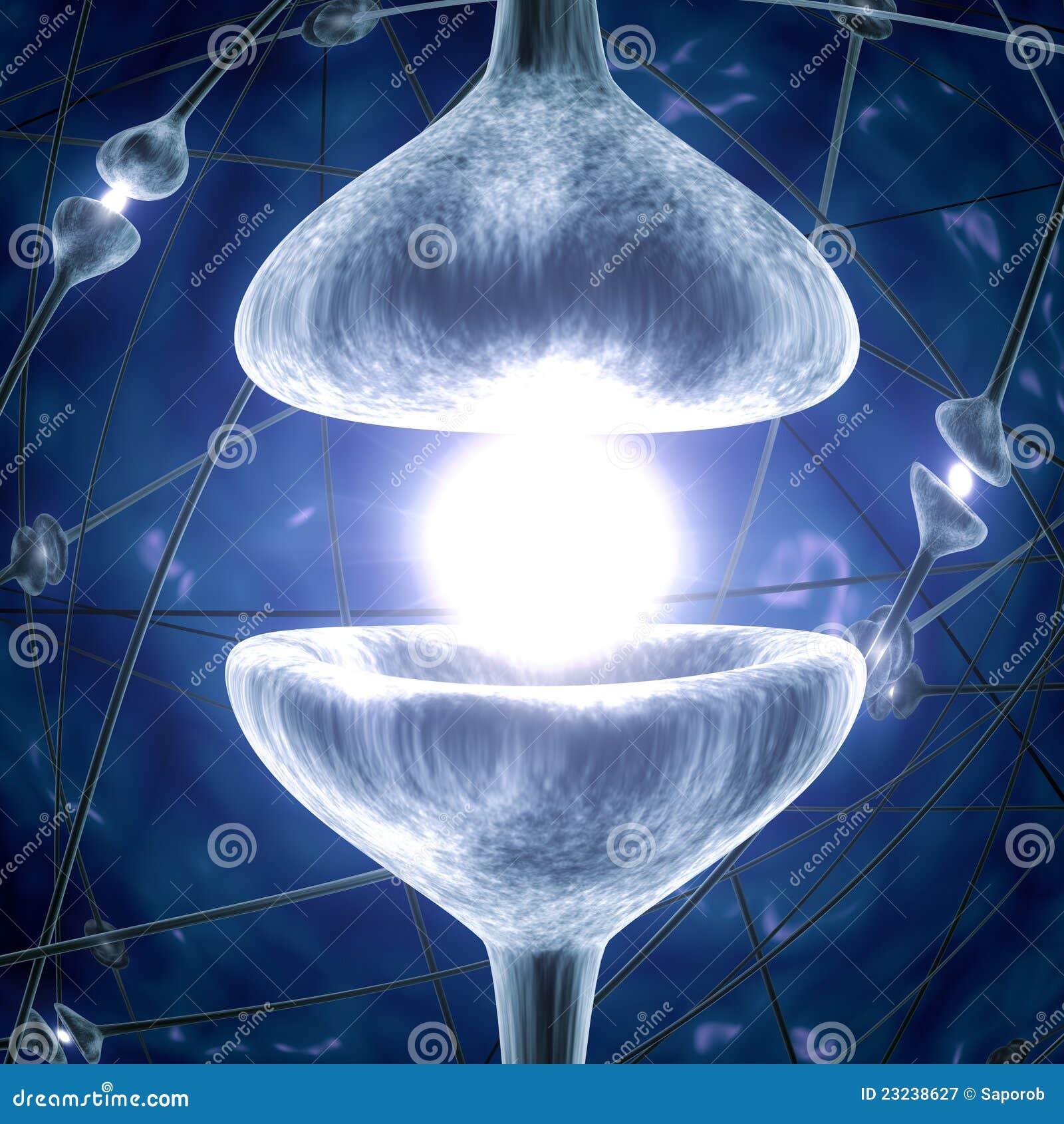 Sinapse ilustração stock. Ilustração de elétrico, biologia - 23238627