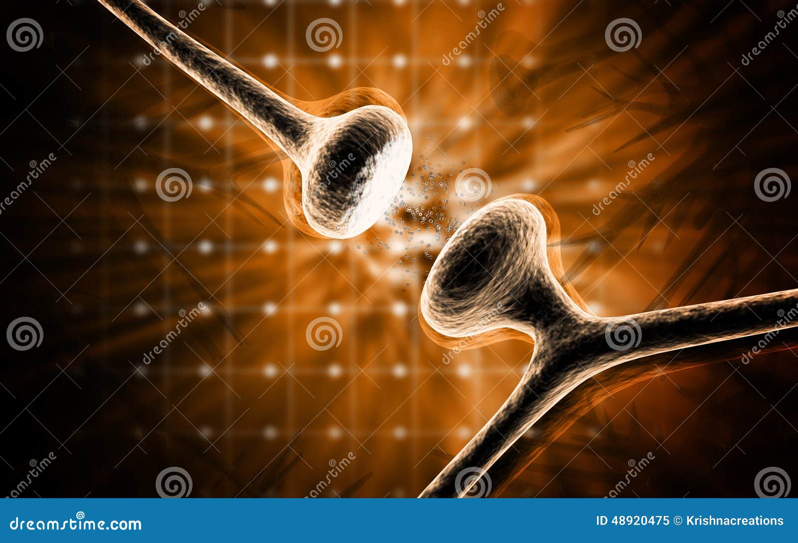 Sinapse ilustração stock. Ilustração de organismo, efeitos - 48920475