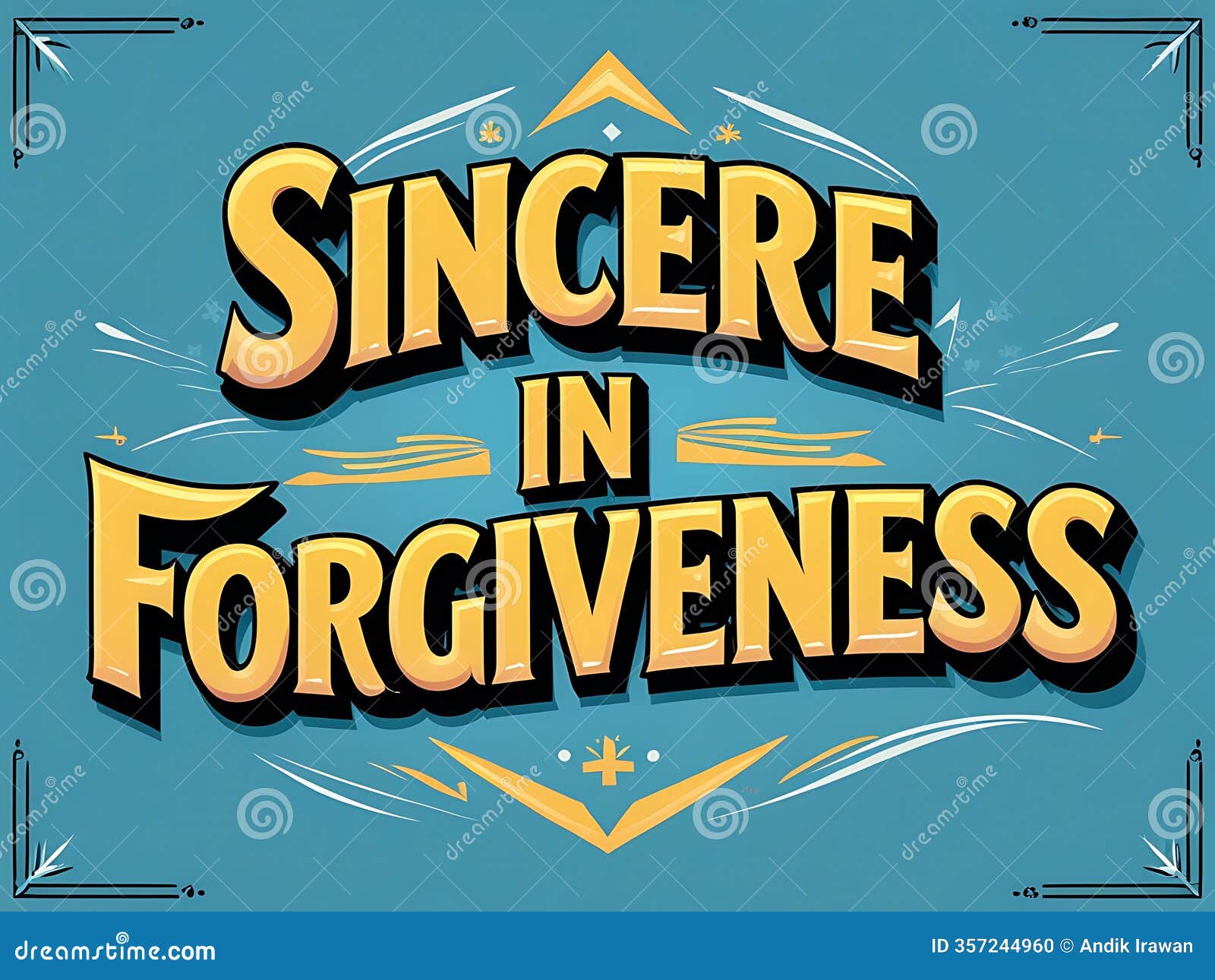 Sincere in Forgiveness a Stylized Text Art Design Stock Illustration ...
