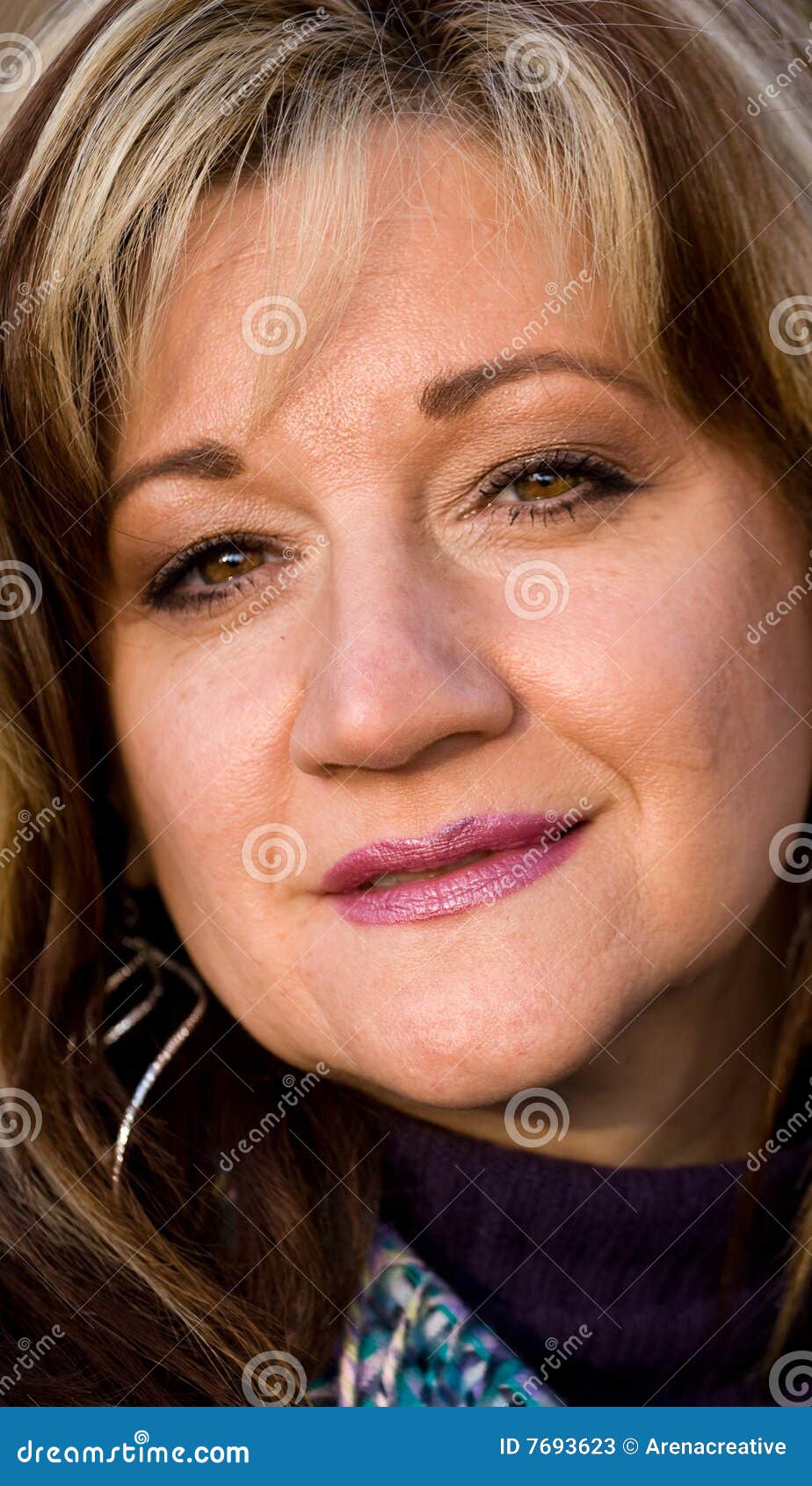 Sincere Smiling Woman stock image. Image of copyspace - 7693623