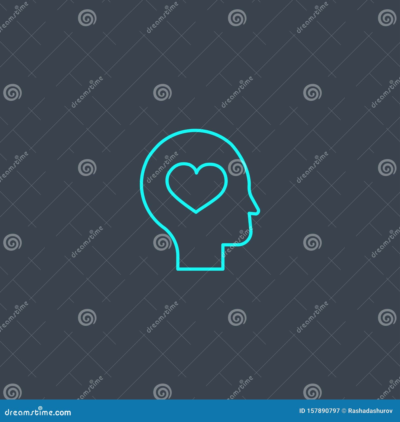 Sincerity Concept Blue Line Icon. Simple Stock Vector - Illustration of ...