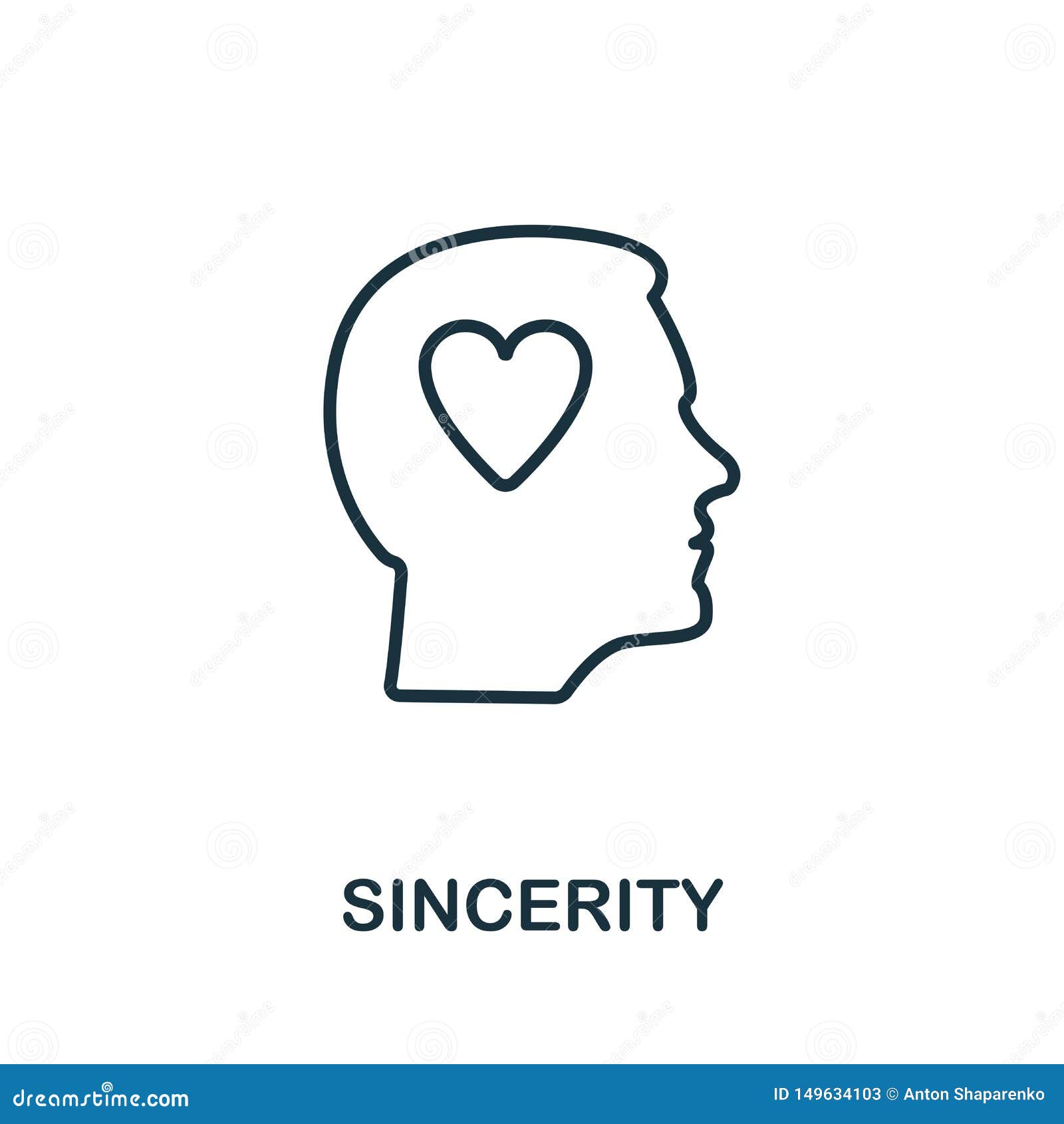 Sincerity Icon. Outline Style Thin Design from Influencer Icons ...