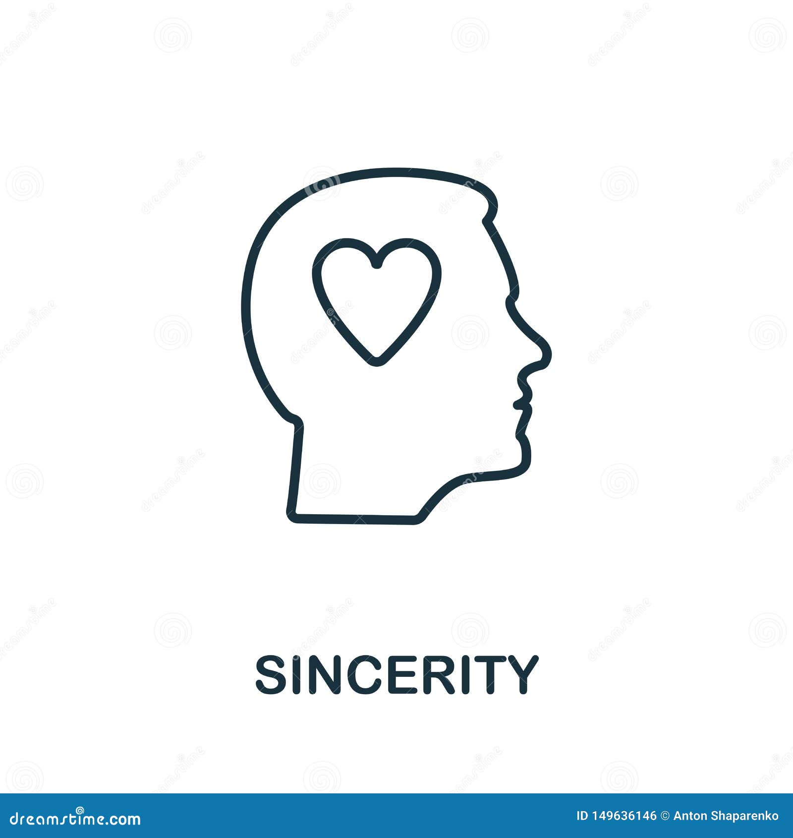 Sincerity Icon. Simple Element Vector Illustration | CartoonDealer.com ...
