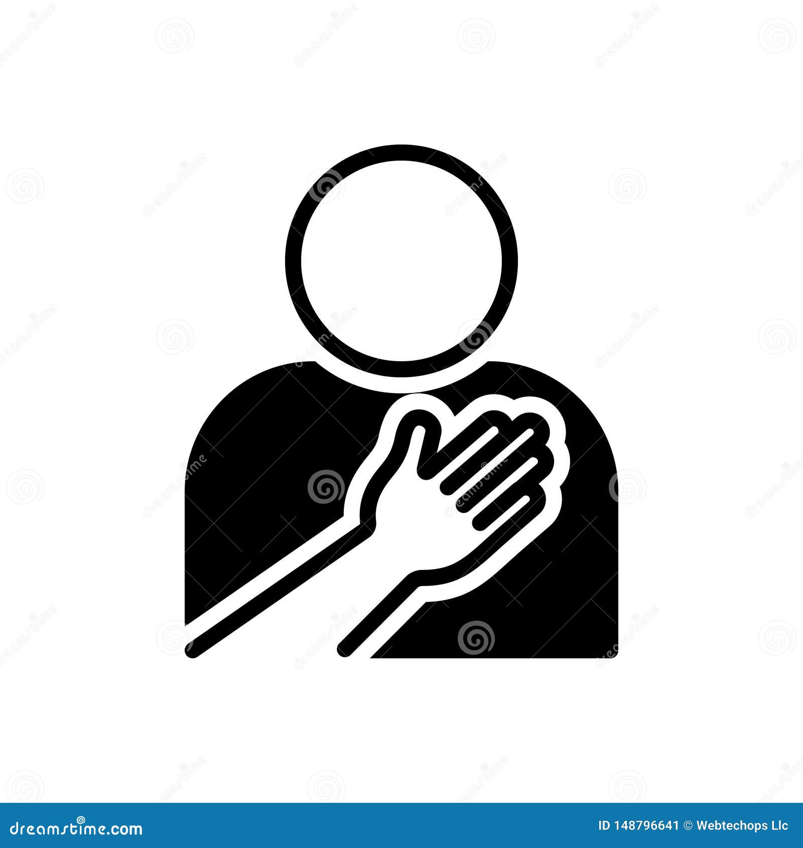 Black Solid Icon for Sincerity, Reality and Tangibility Stock Vector ...