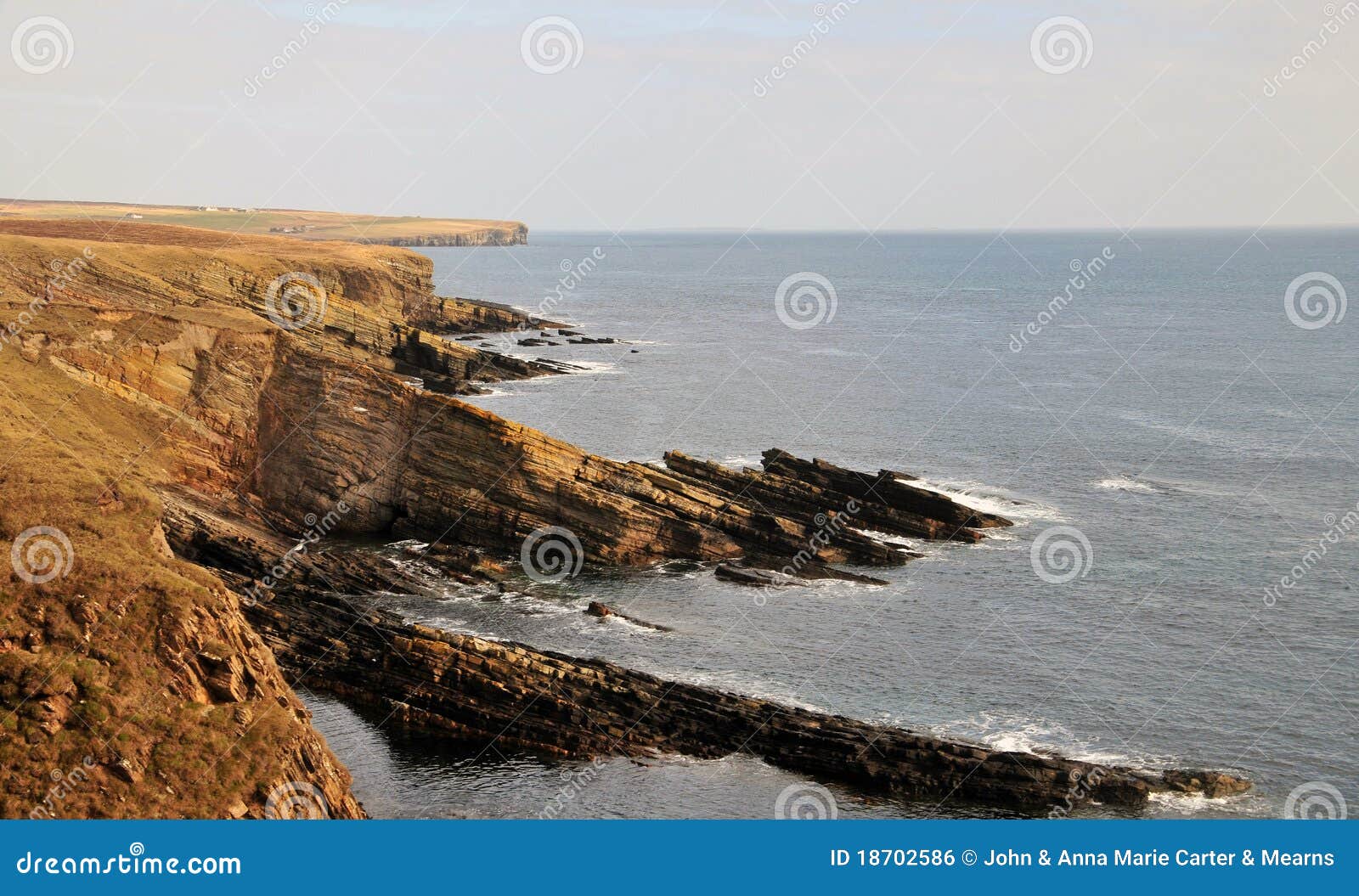 On the Northeast Coast of Scotland. Sinclair Bay, Caithness, Scotland ...