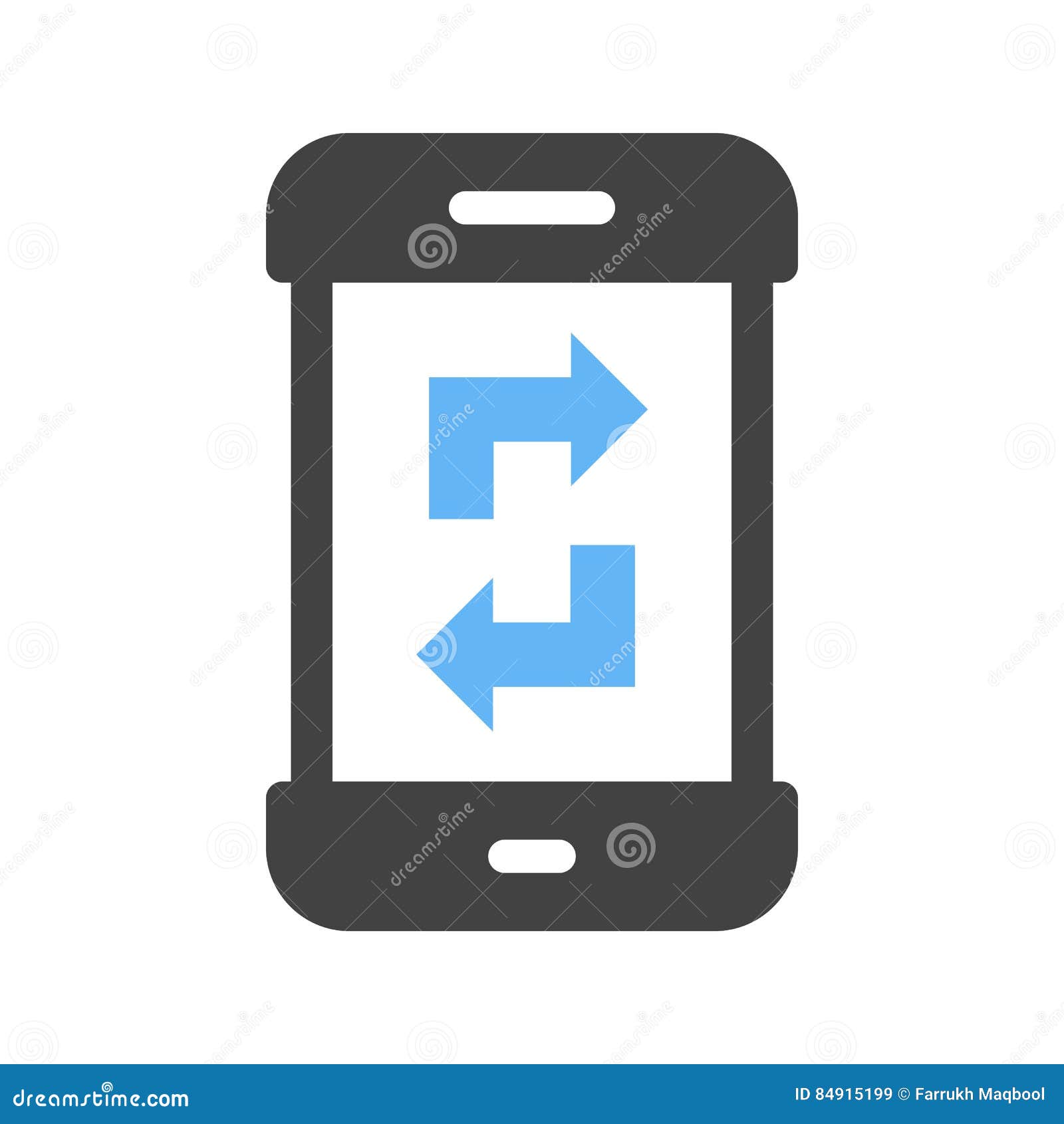 Sincronice ilustración del vector. Ilustración de dispositivo - 84915199