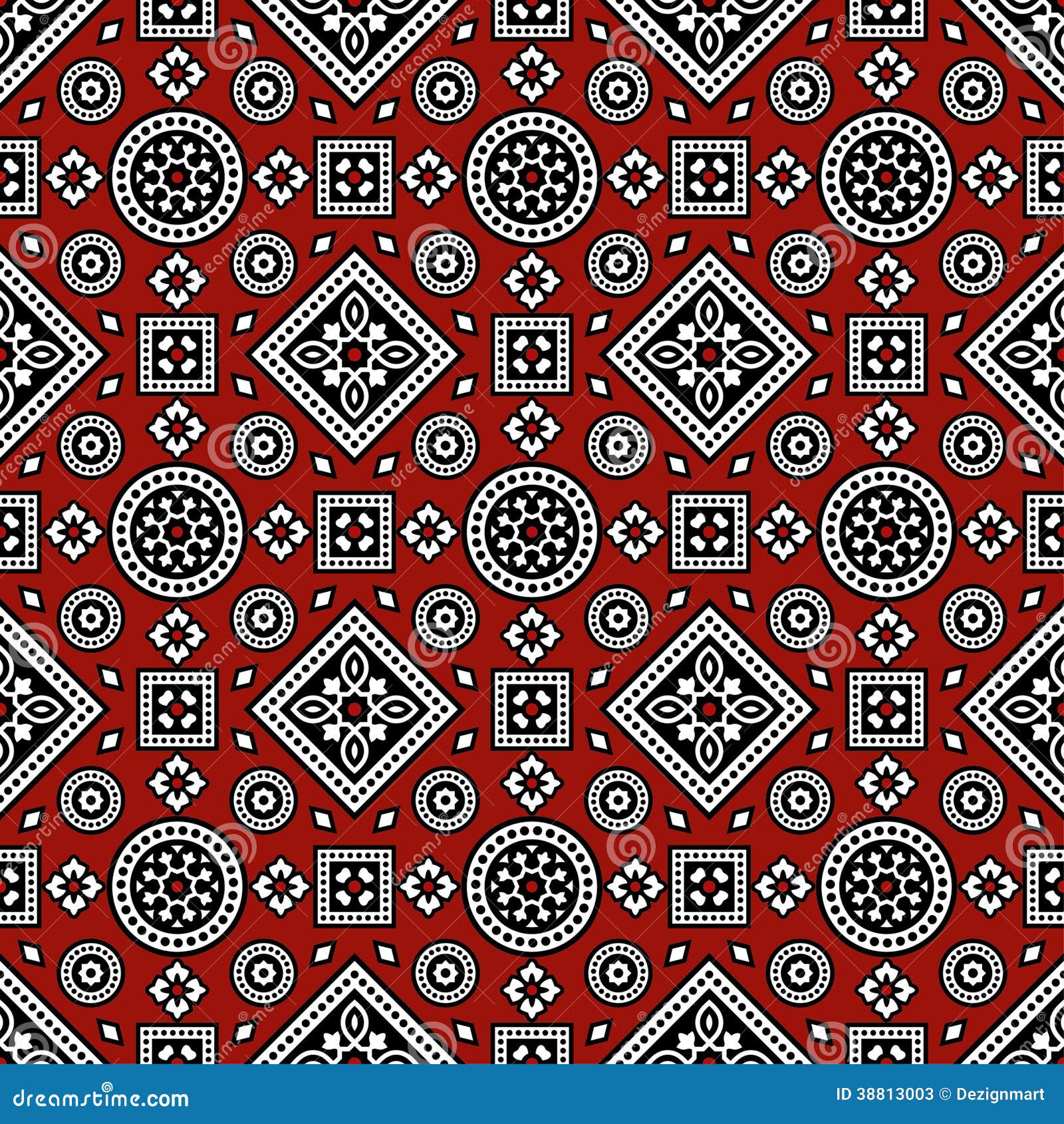 Sindhi Ajrak Pattern Stock Photo - Image: 38813003